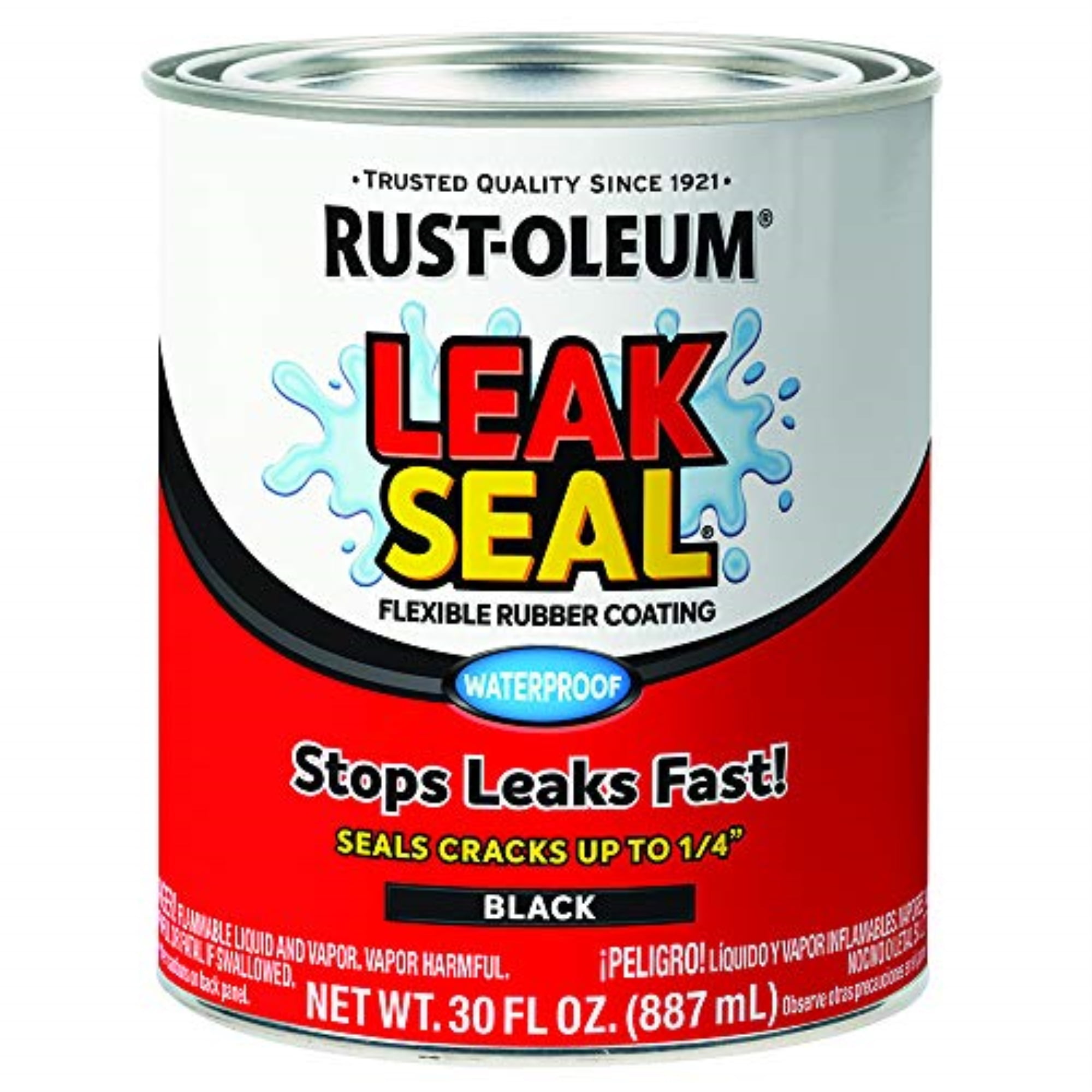 Rust-Oleum Leak Sealer, 30 oz, Rubberized Sealant Coating, Black 271791 ...