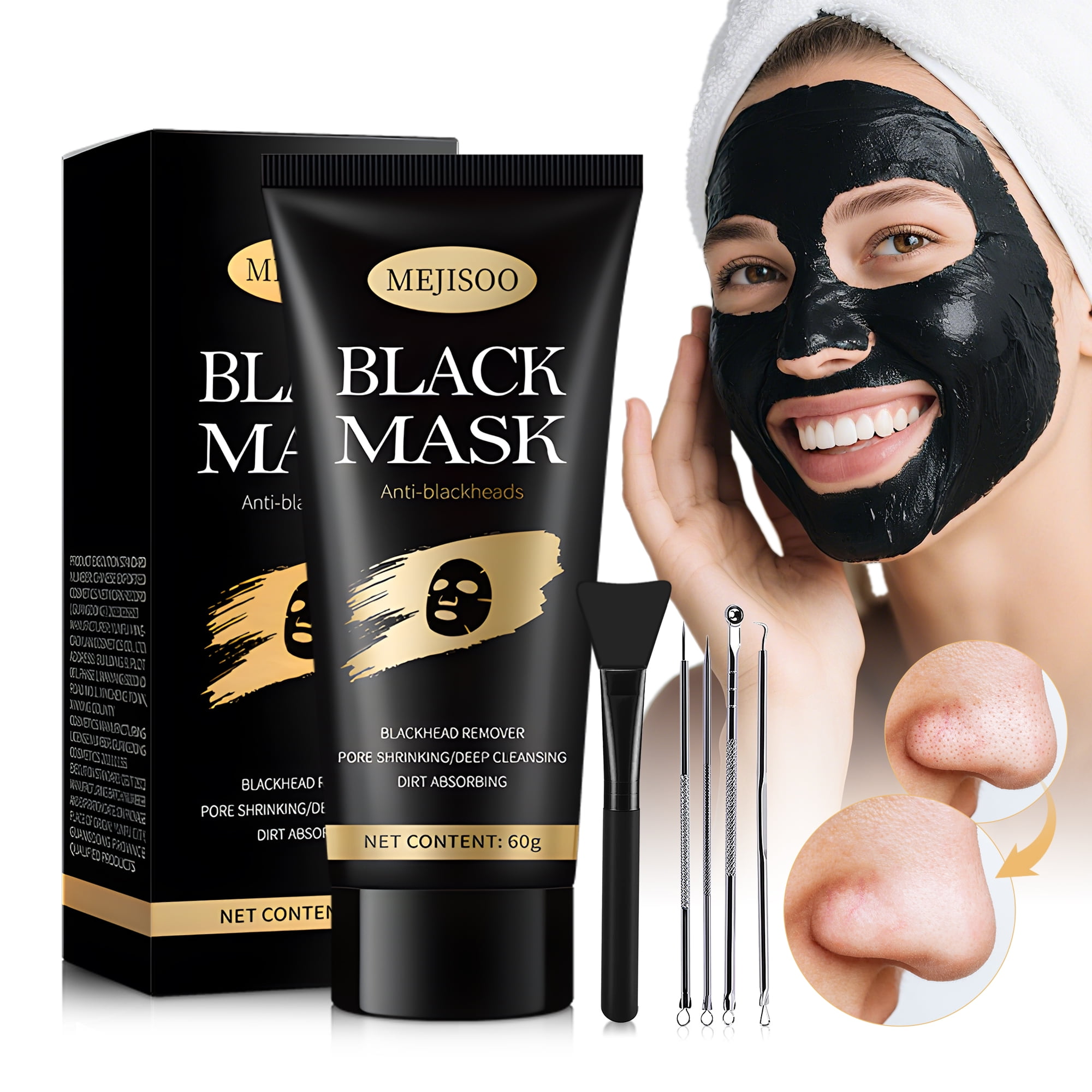 RUTAWZ Blackhead Remover Mask Kit Charcoal Peel Off Face Mask 60g with ...