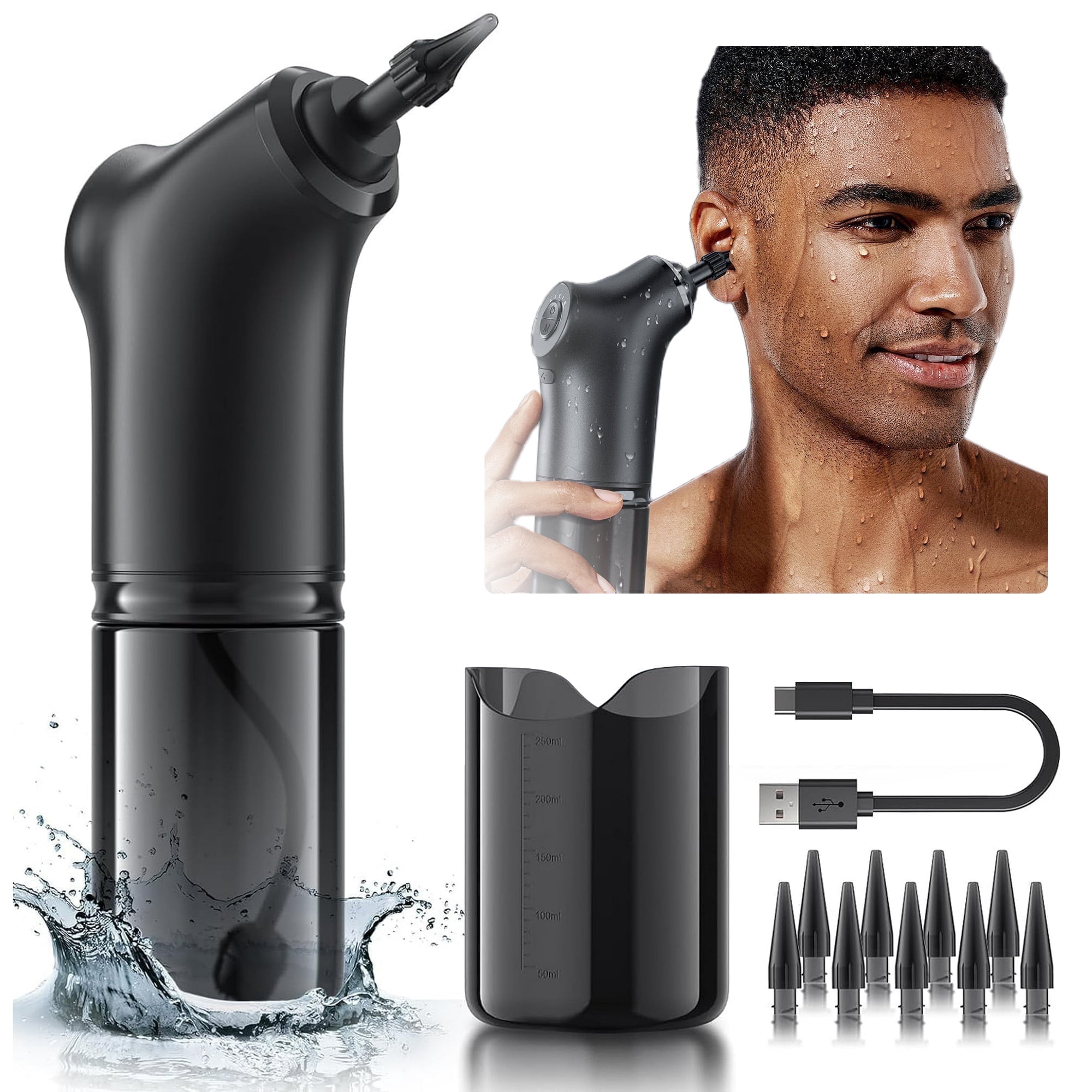 Aristorm Electric Ear Wax Cleaner, Ear Irrigation Kit with 4 Pressure ...