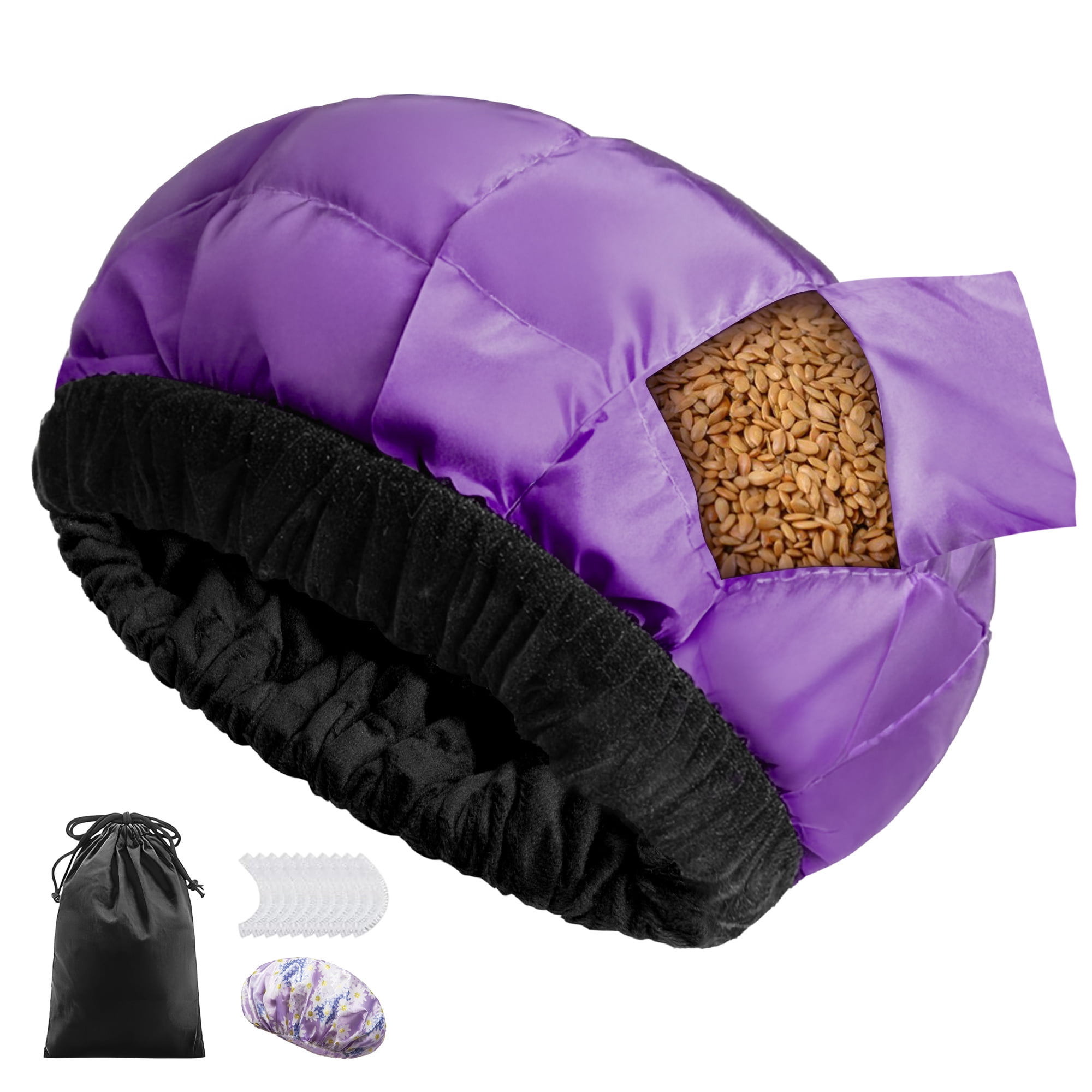 RUTAWZ Hair Steamer Cap for Deep Conditioning – Microwaveable Heat Cap ...