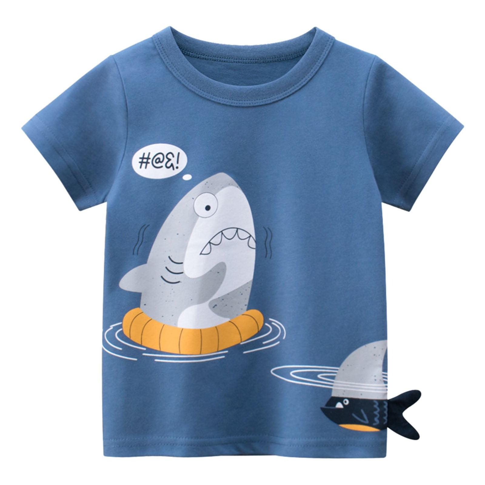 RUTAYY Children Boys' Tshirt Cartoon swimming circle shark letter ...