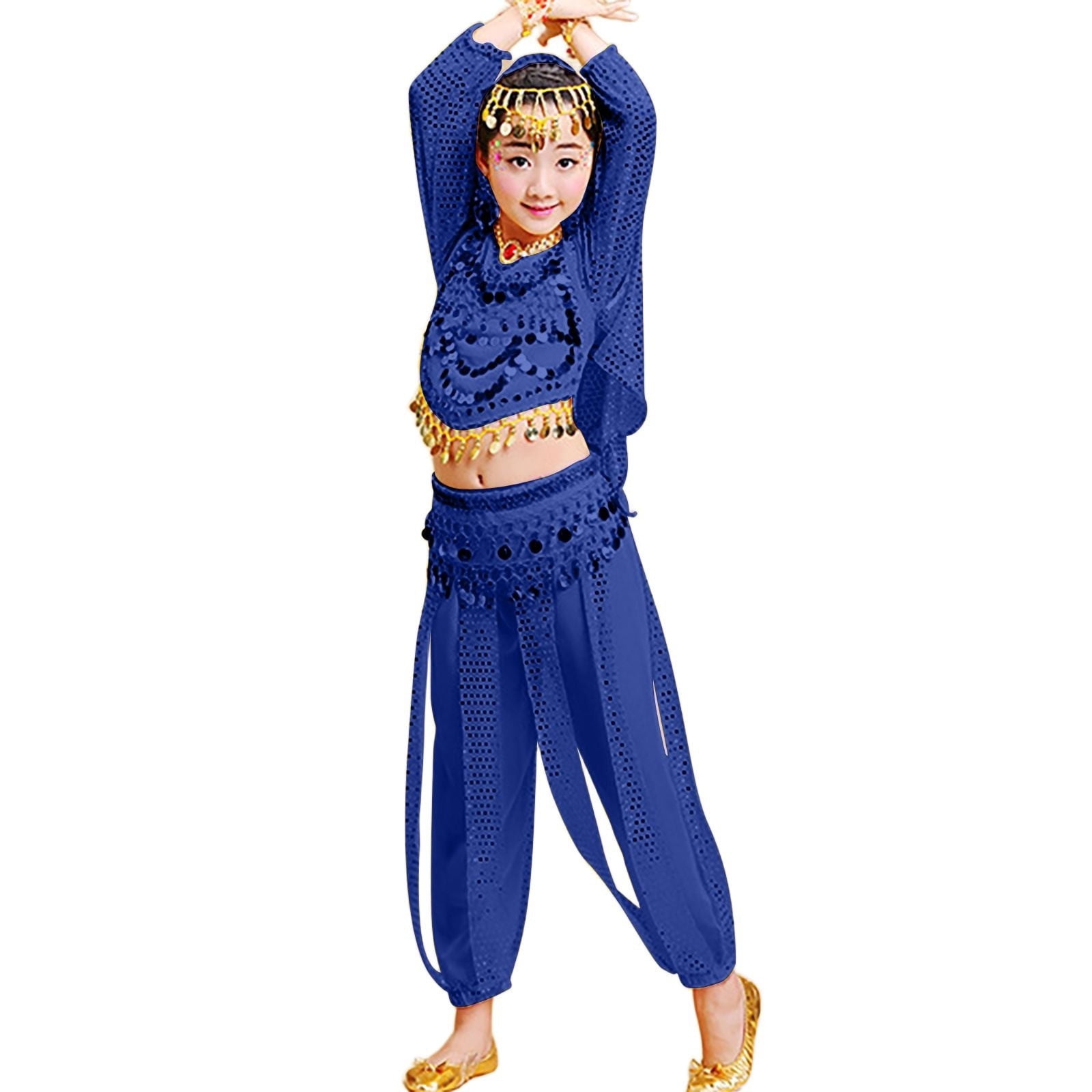 RUTAYY Children Girls Dance Outfits Sets Long Sleeve Top and Pants ...