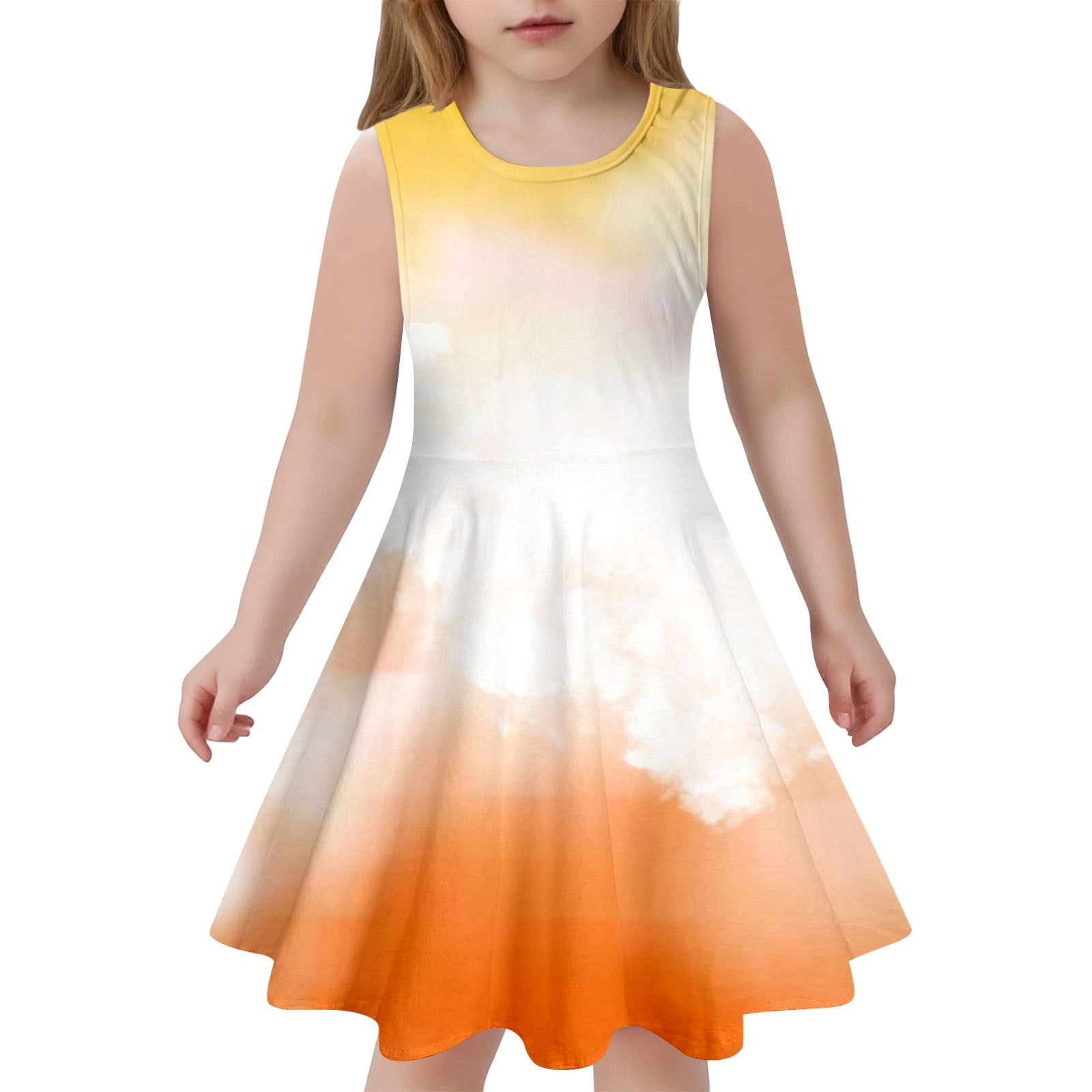 RUTAYY Children Girls Stylish Everyday Wearsleeveless Maxi Dress Summer ...