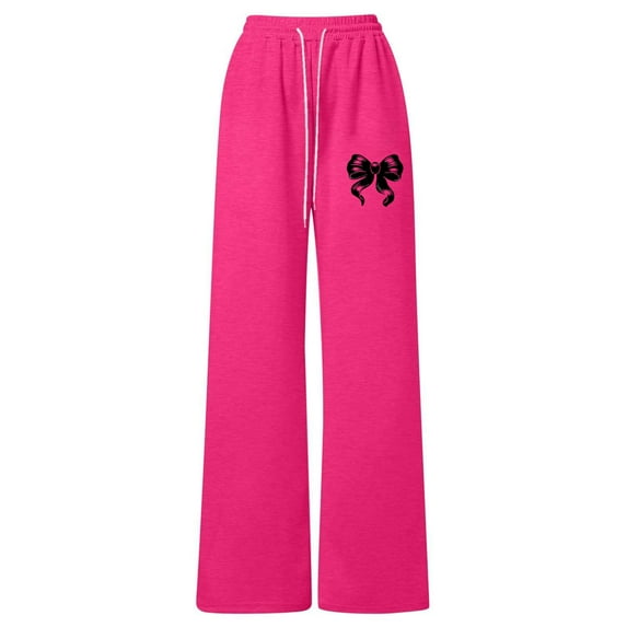 RUTAYY Children Girls Sweatpants Bow Knot Loose Fit Straight Leg Jogger ...