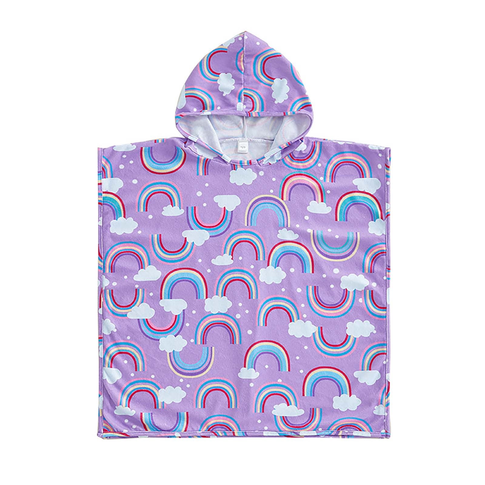 RUTAYY Children Girls Terry Robe Cartoon Hooded Beach Towel Oversized ...