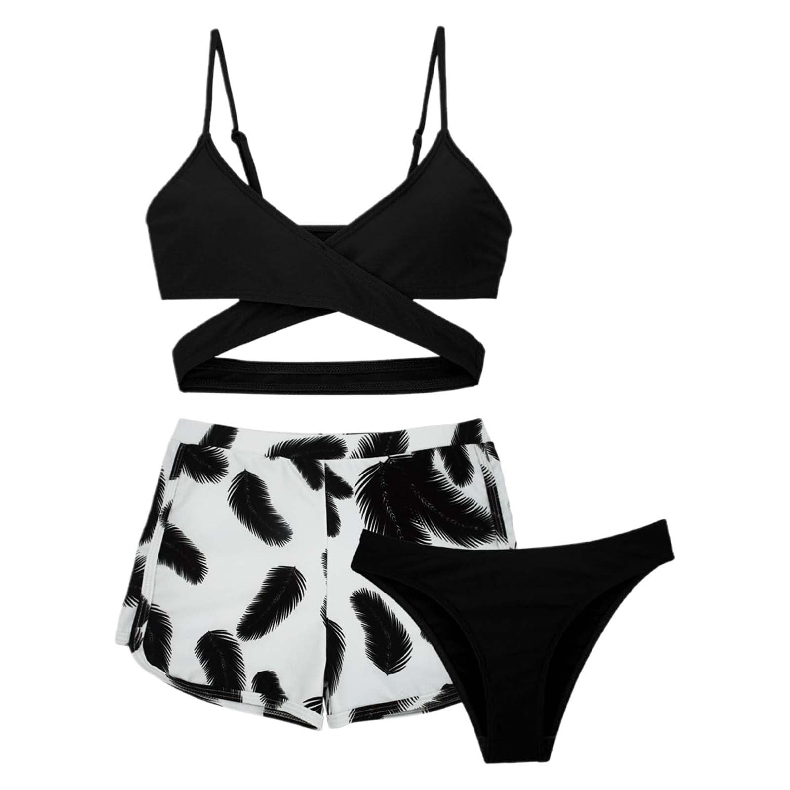 RUTAYY Girls 2PCS Swimsuit Set Floral Print For Kids Age 3-12 Stylish ...