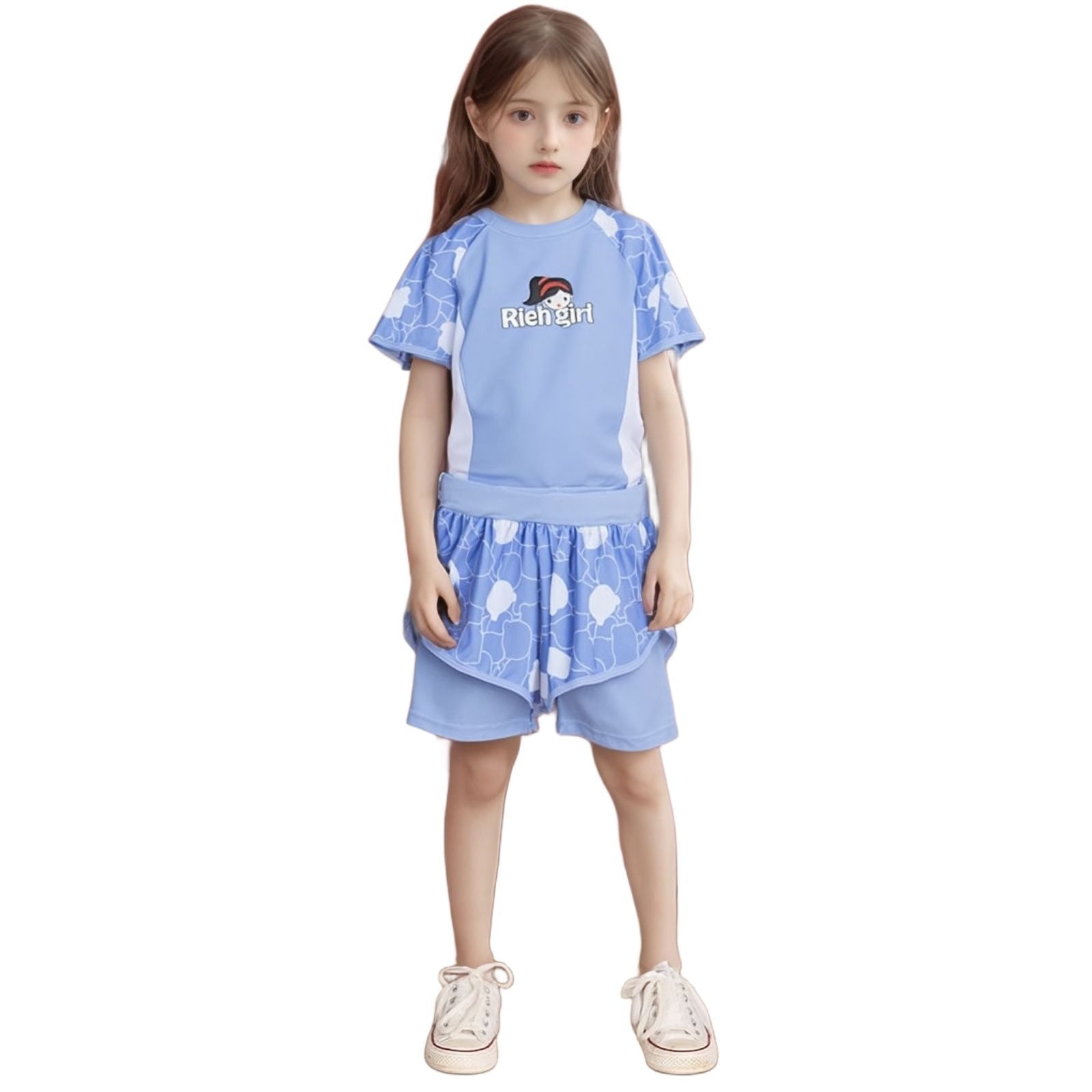 RUTAYY Girls Swimsuit 2PCS Kid Swimwear Girls Water Sport Shorts ...