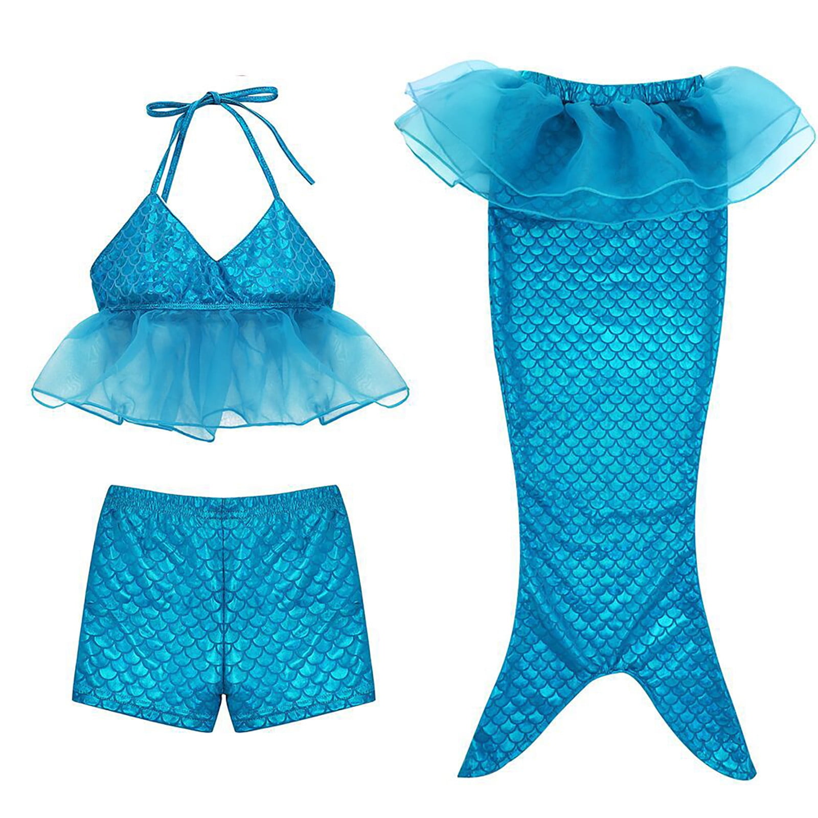 RUTAYY Girls Swimwear 3 Piece Set Print Bikini Shorts Summer Pool ...