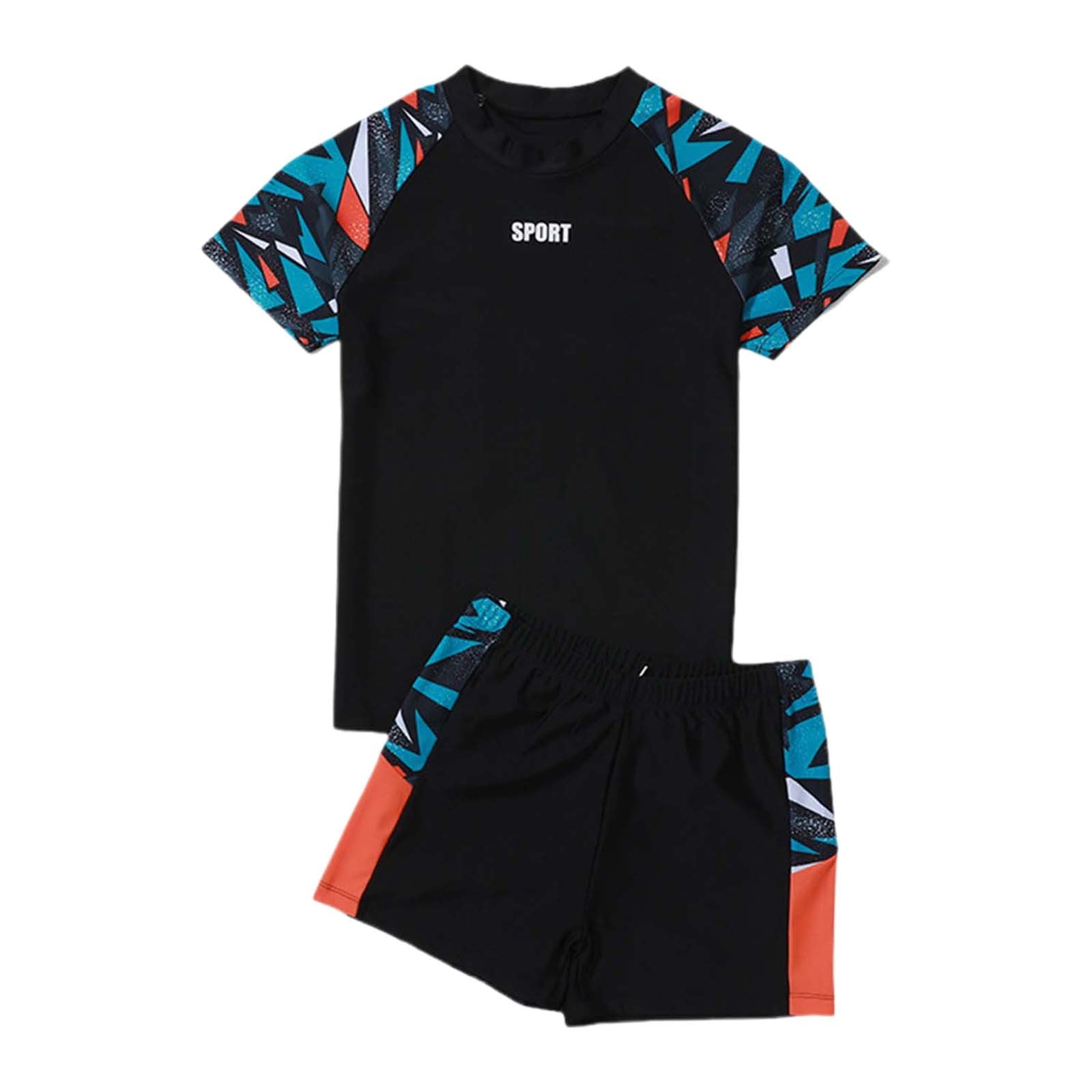 RUTAYY Kids 2PCS Swimwear For Boys Girls Youth Thermal Bathing Suit For ...