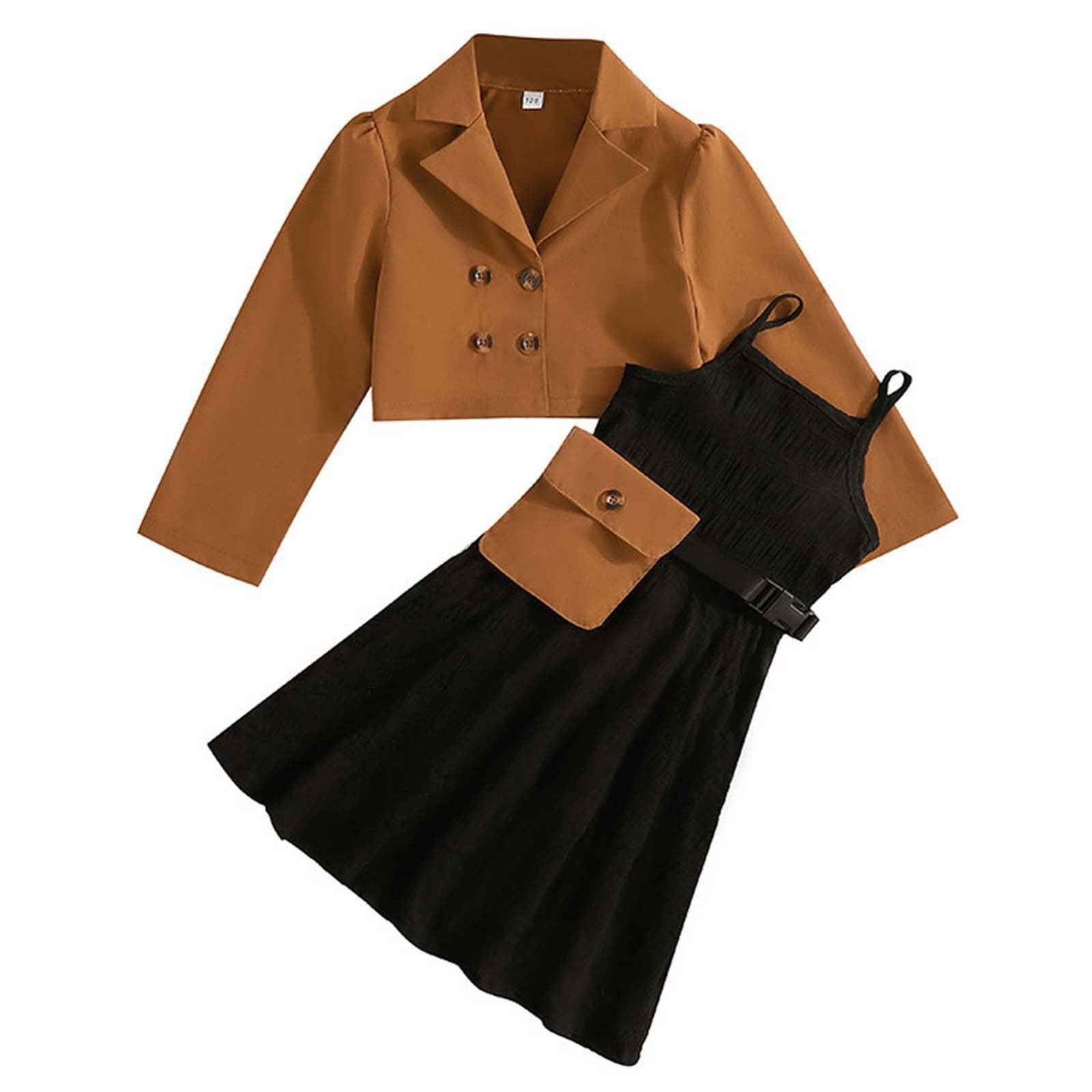 RUTAYY Teen Girls Outfit Sets 3-Pack Cute Jacket Dress and Handbag ...