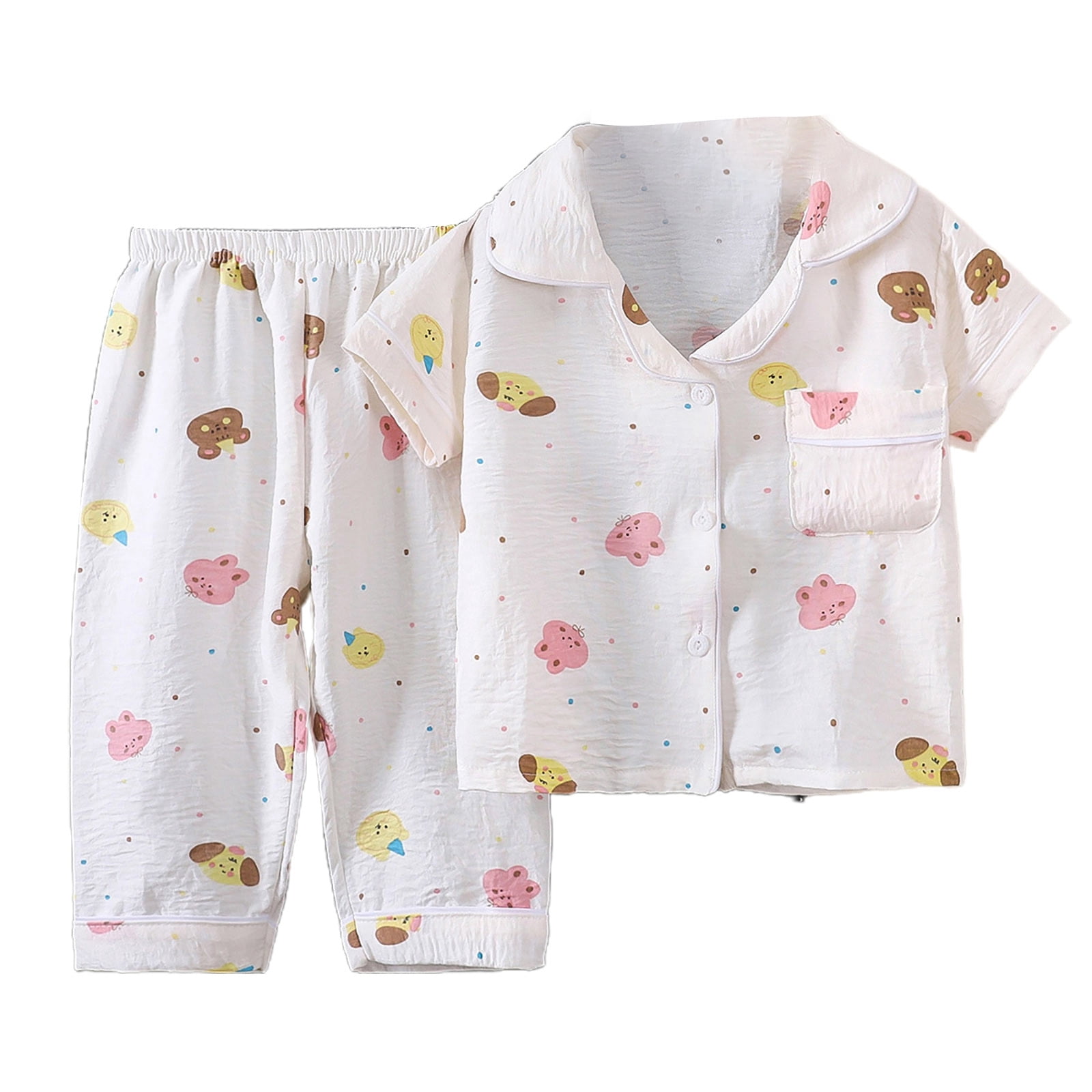 RUTAYY Toddler Girls Sleepwear Light Weight Cartoon Patterned Full ...