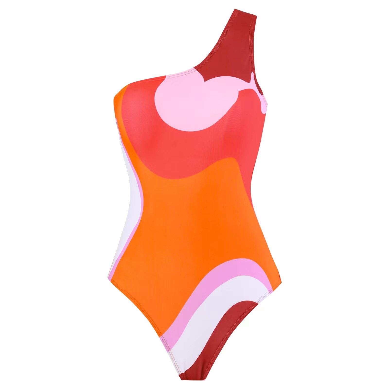 RUTAYY Women Contrast Color Hawaii Vintage Swimwear Conservative ...