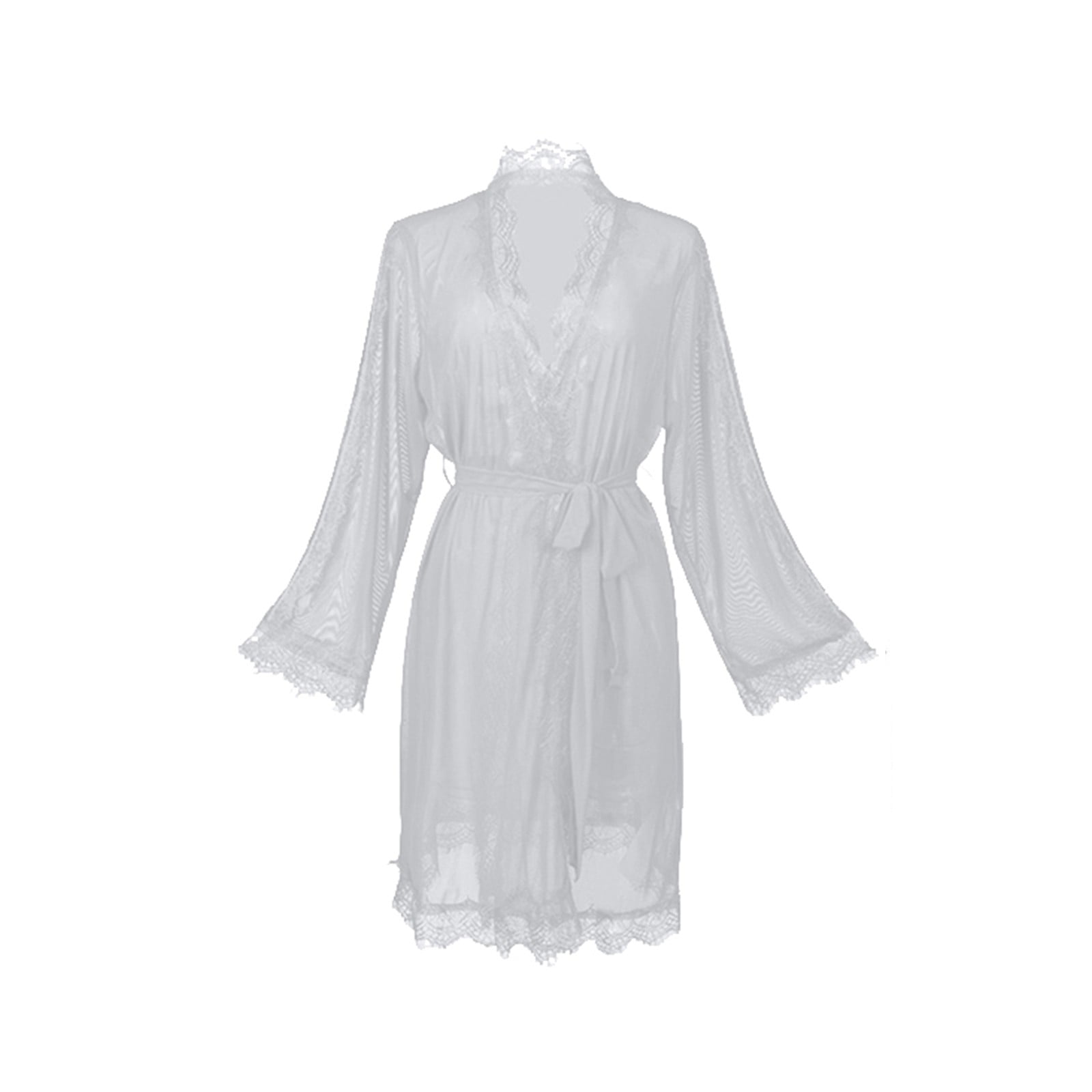 RUTAYY Women Fashion Solid Color Lingerie Mesh Lingerie Robe Lingerie ...