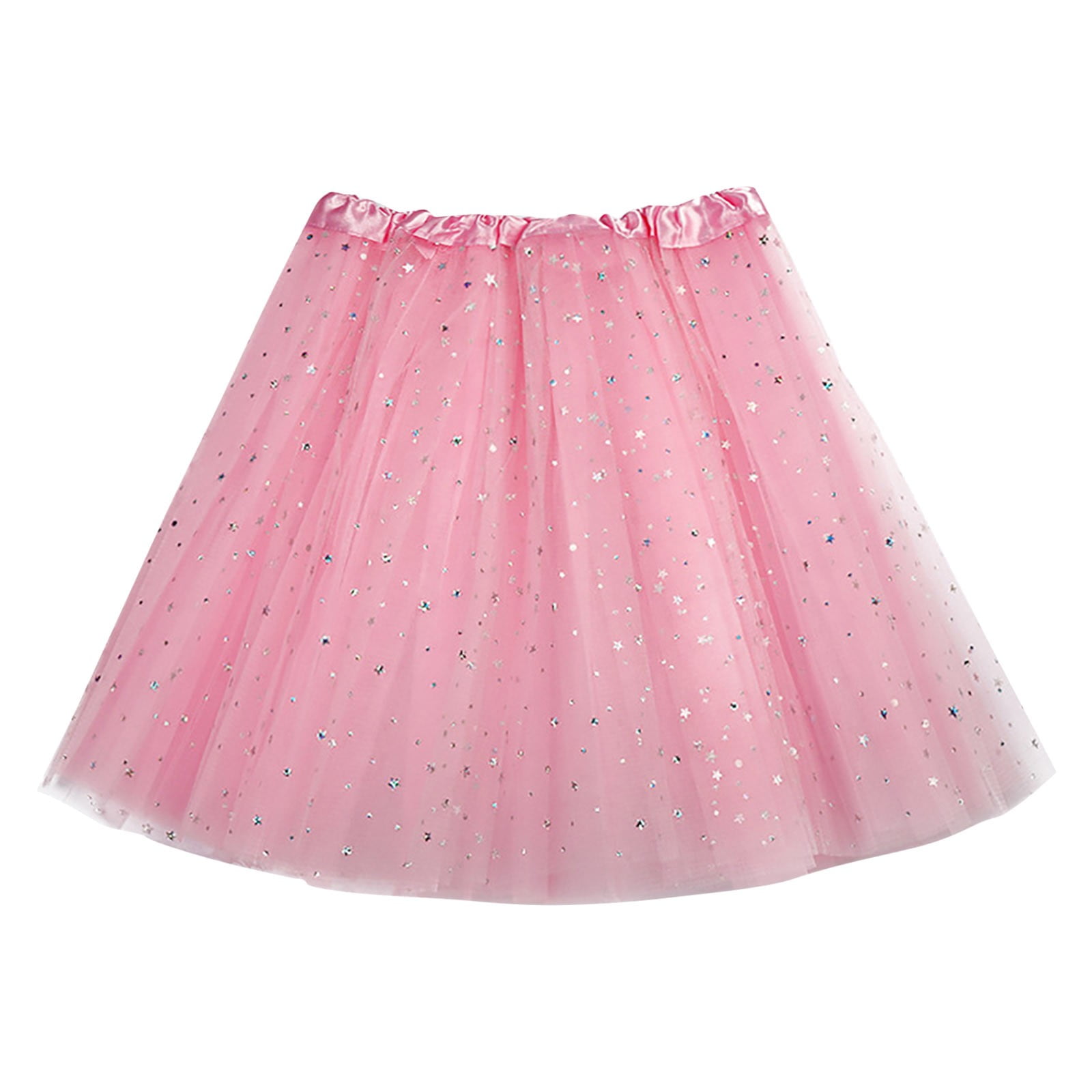 RUTAYY Women Tutu Skirt Adult Dance Fluffy Skirt Triple Star Sequined ...