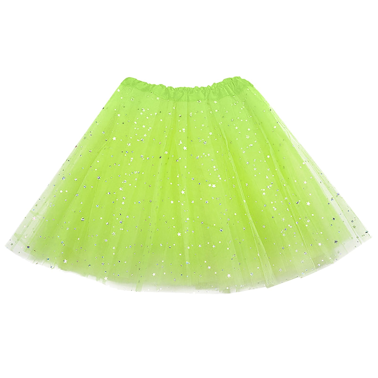 RUTAYY Women Tutu Skirt Adult Dance Fluffy Skirt Triple Star Sequined ...