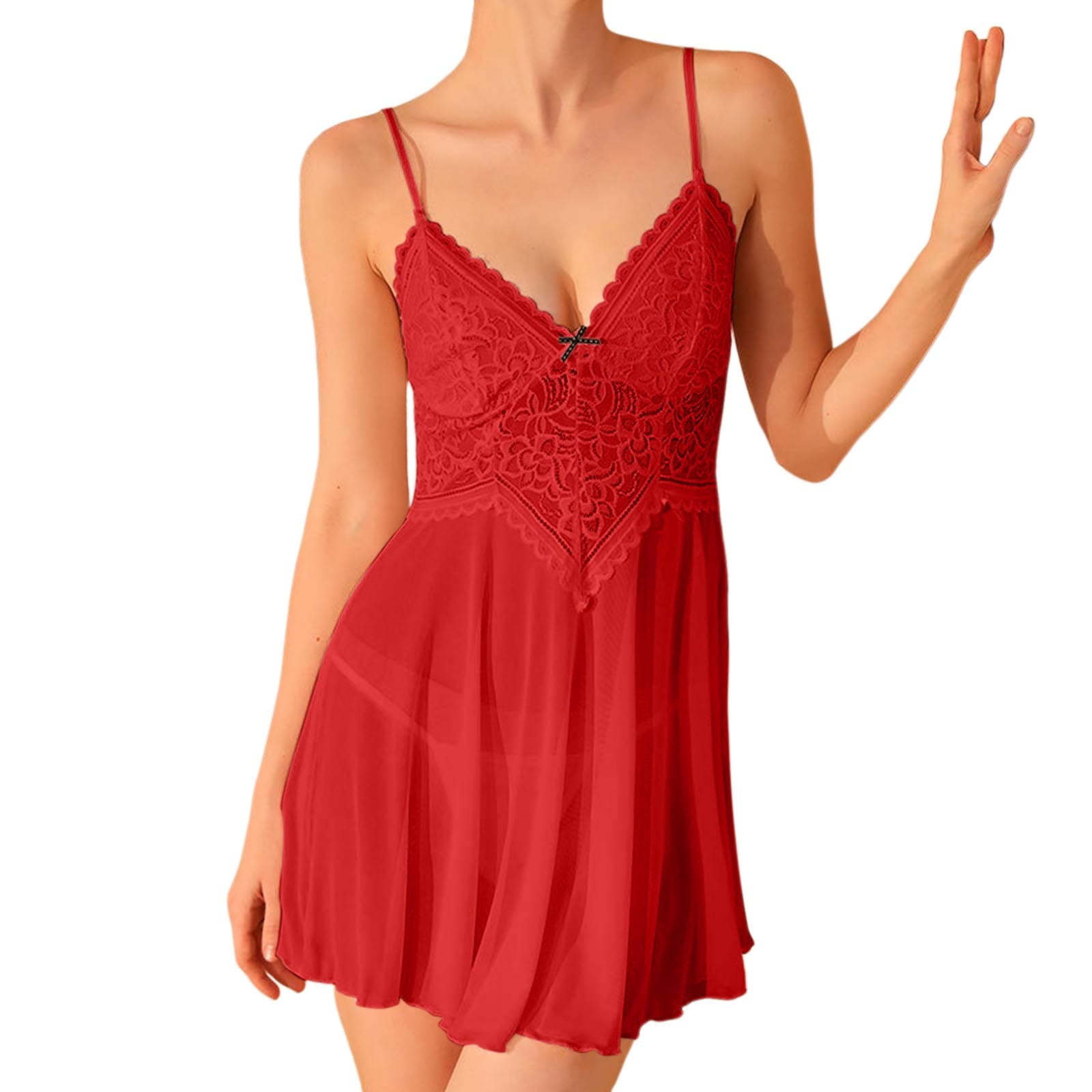 RUTAYY Women Underwear Lingerie Lace Embroidery Nightdress Underwear ...