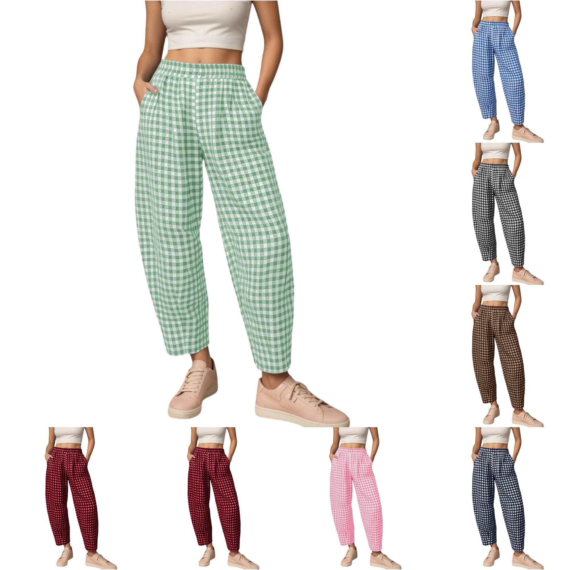 RUTAYY Women's Pants Flowy High Waist Casual Bottom Wide Leg With ...