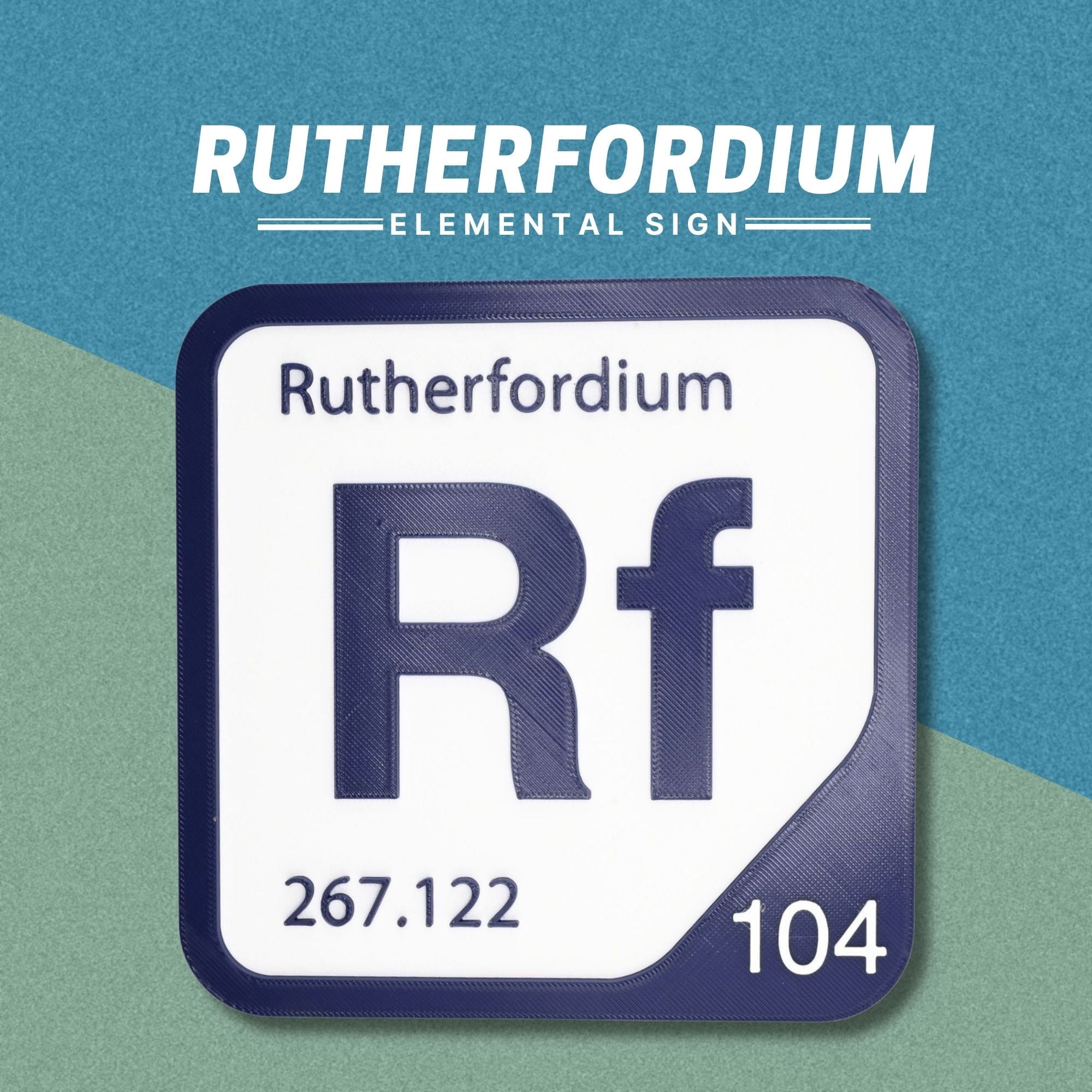 RUTHERFORDIUM Periodic Table Tile – Educational Wall Art for Science ...