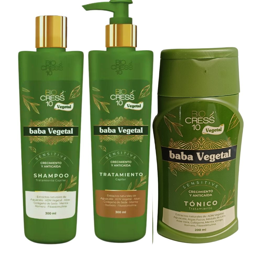 Biocress 10 Shampoo baba vegetal, Biocress 10 Tratamiento Baba vegetal ...