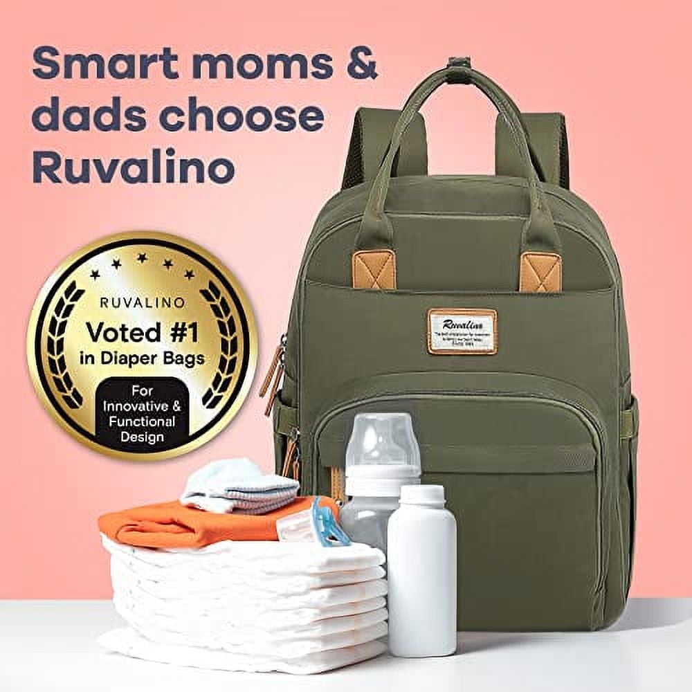 RUVALINO Baby Diaper Bag Backpack, Waterptoof Large Multifunctional ...
