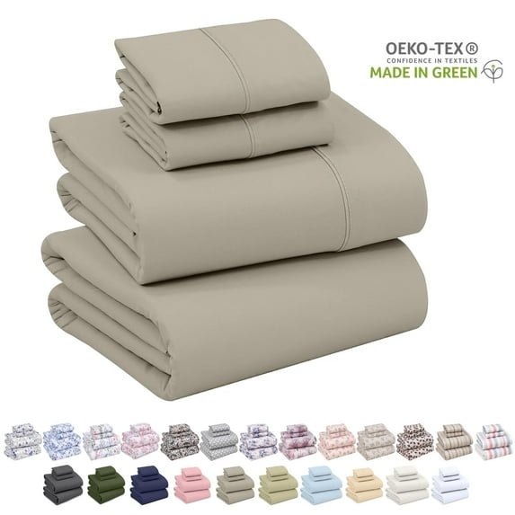 Ruvanti 100% Cotton Sheets King Size Bed Sheet Set – 16 inches Deep ...