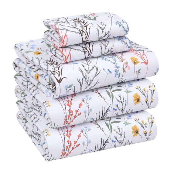 Ruvanti Cotton Split King Sheets with Deep Pocket Fits 16 Inch Mattress ...