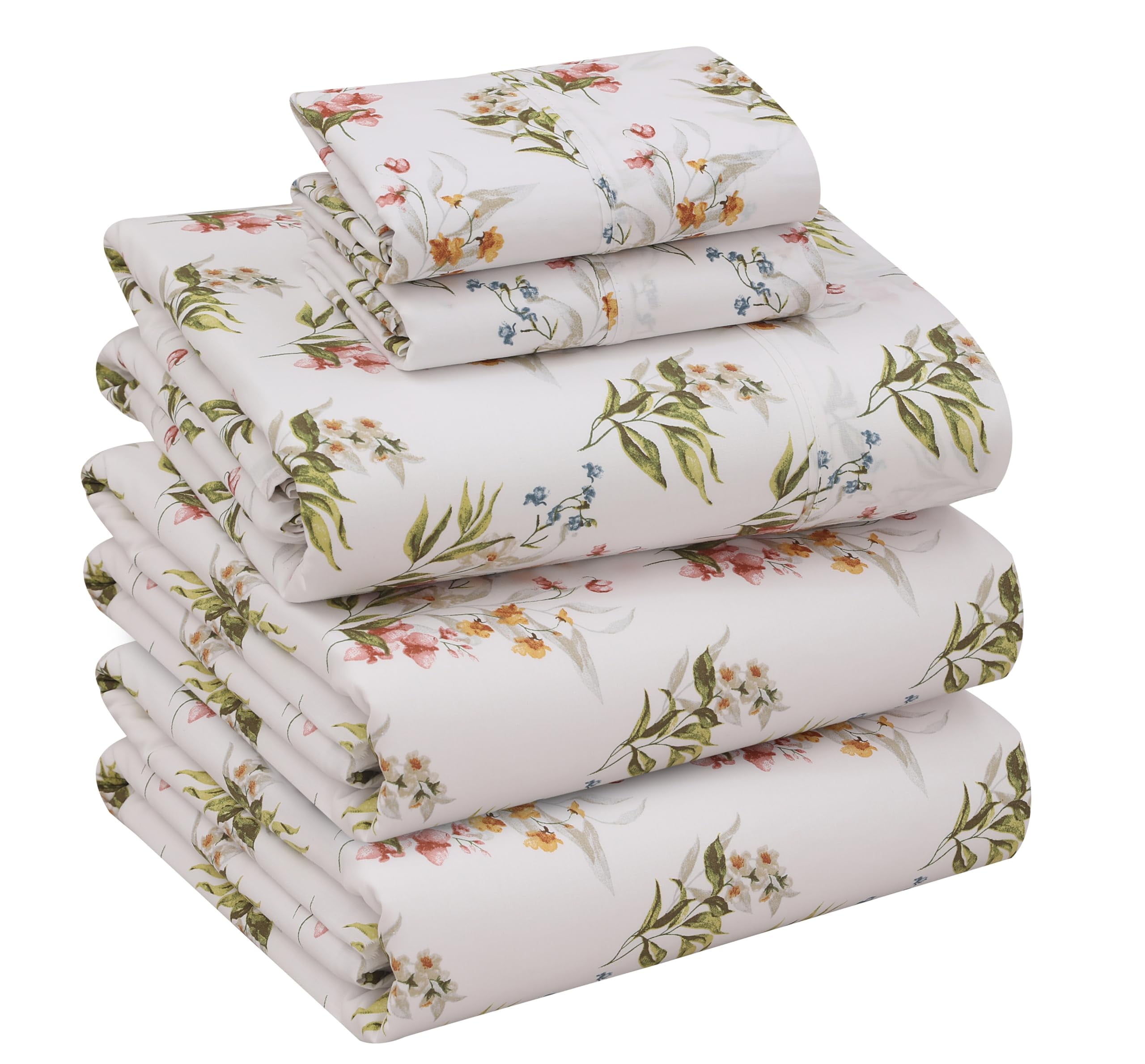 Ruvanti 100% Cotton Sheets Split King Size Bed Sheet Set–16 inches Deep ...