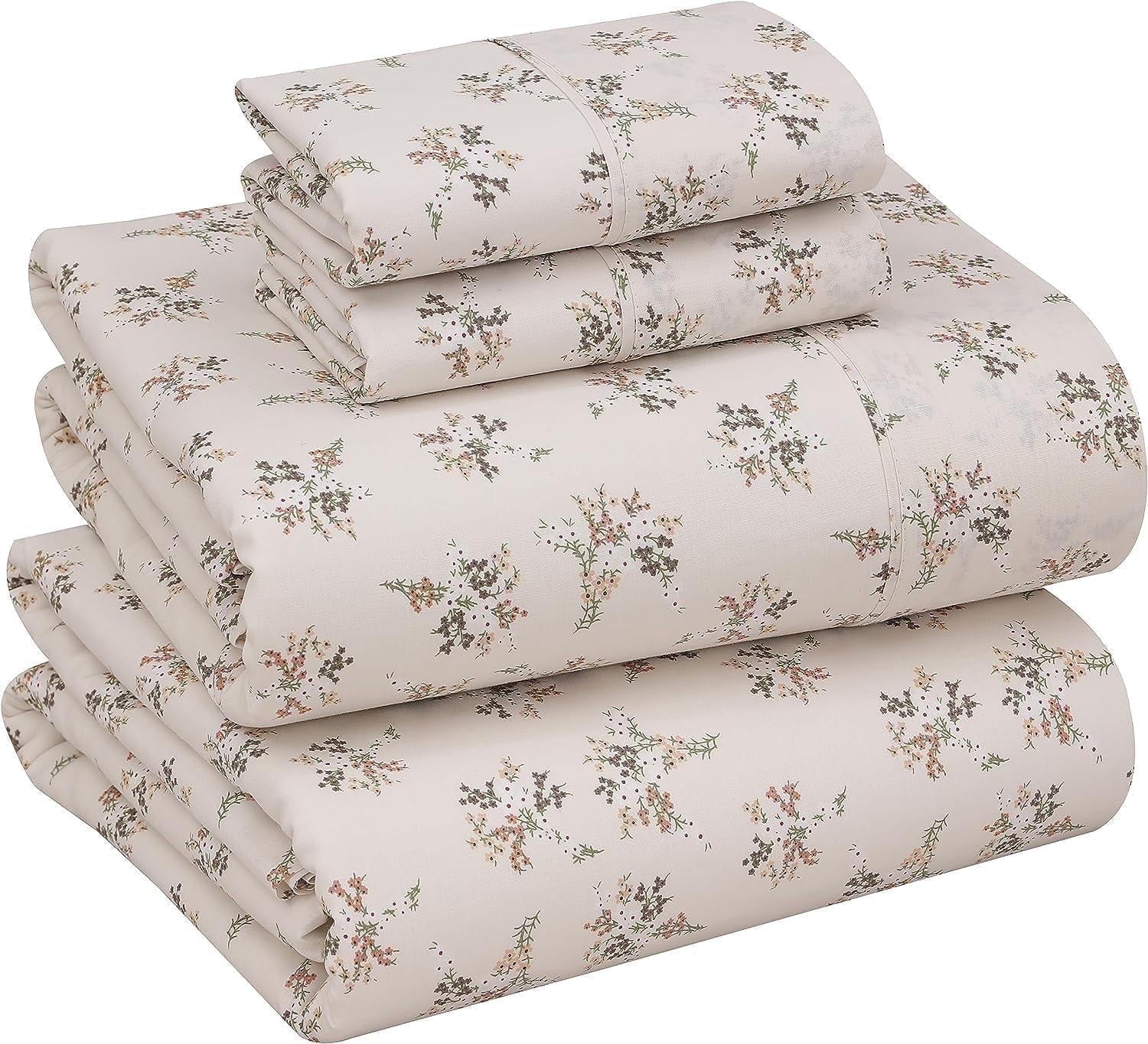 RUVANTI 100% Cotton Sheets for Split King Size Bed - Crispy Cooling ...