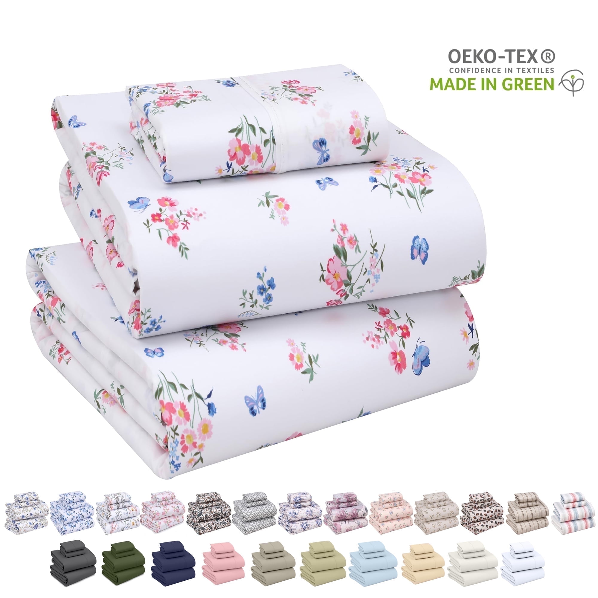 RUVANTI 100% Cotton Sheets for Twin XL Size Bed - Crispy Cooling ...