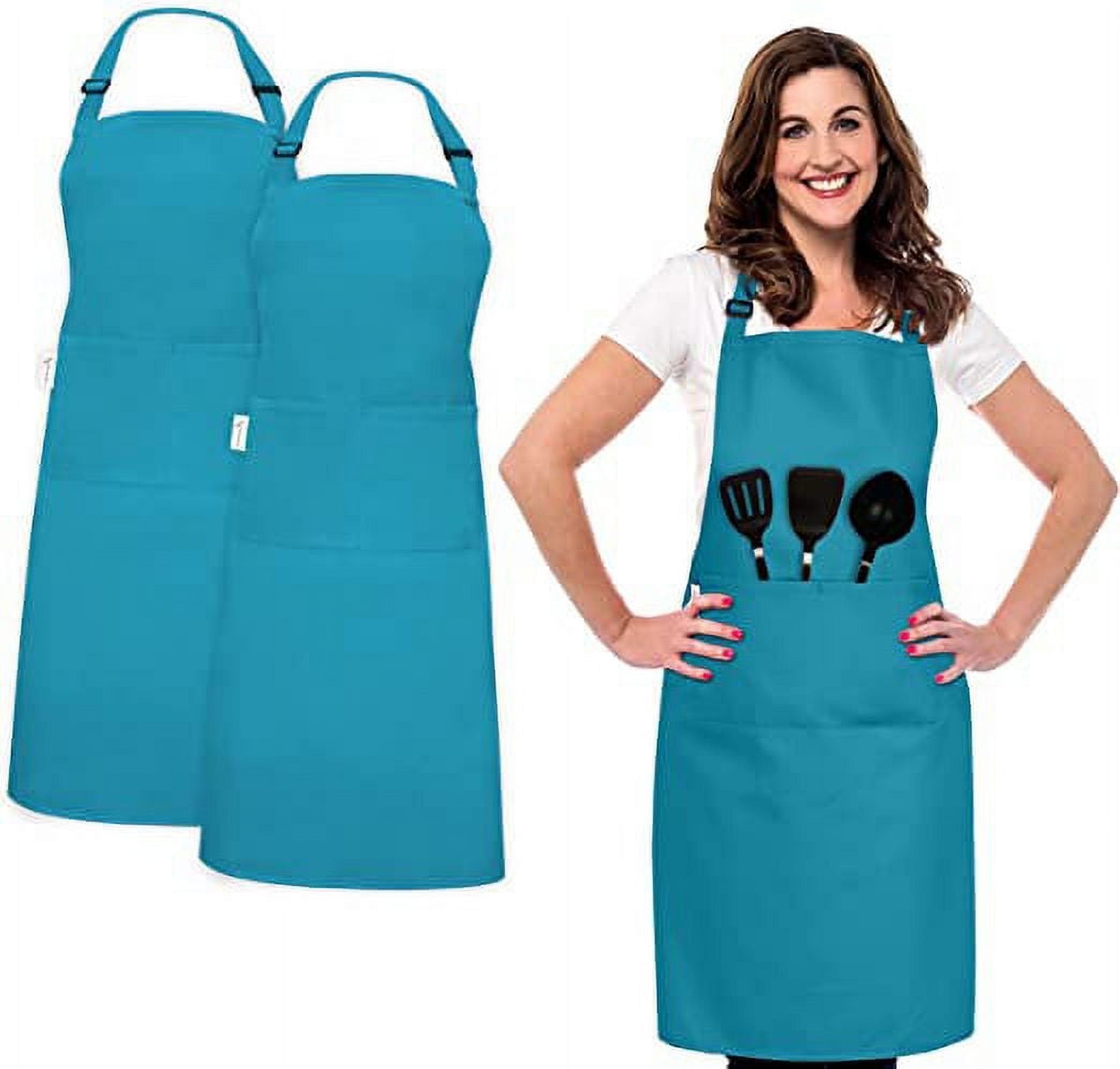 RUVANTI Aprons for Men 2 Pack - Adjustable Cotton Enriched Thicker ...