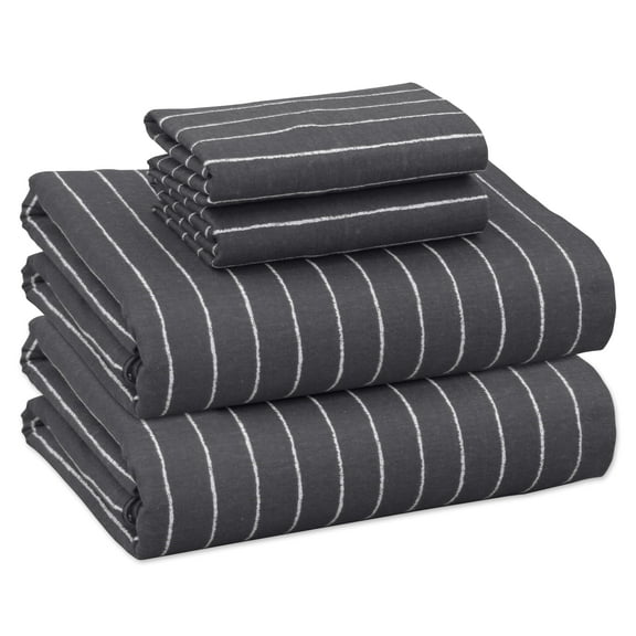 Flannel Sheets Queen Size - 100% Cotton Double Brushed Bed Sheets, Deep ...