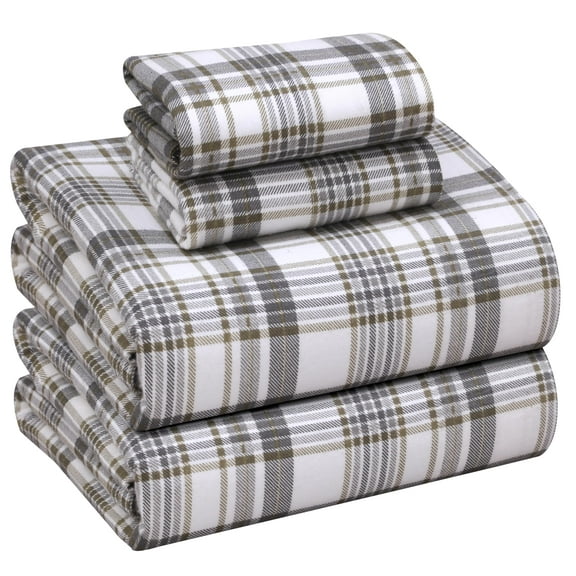 Ruvanti Flannel Sheets King Size - 100% Cotton Brushed Flannel Bed ...