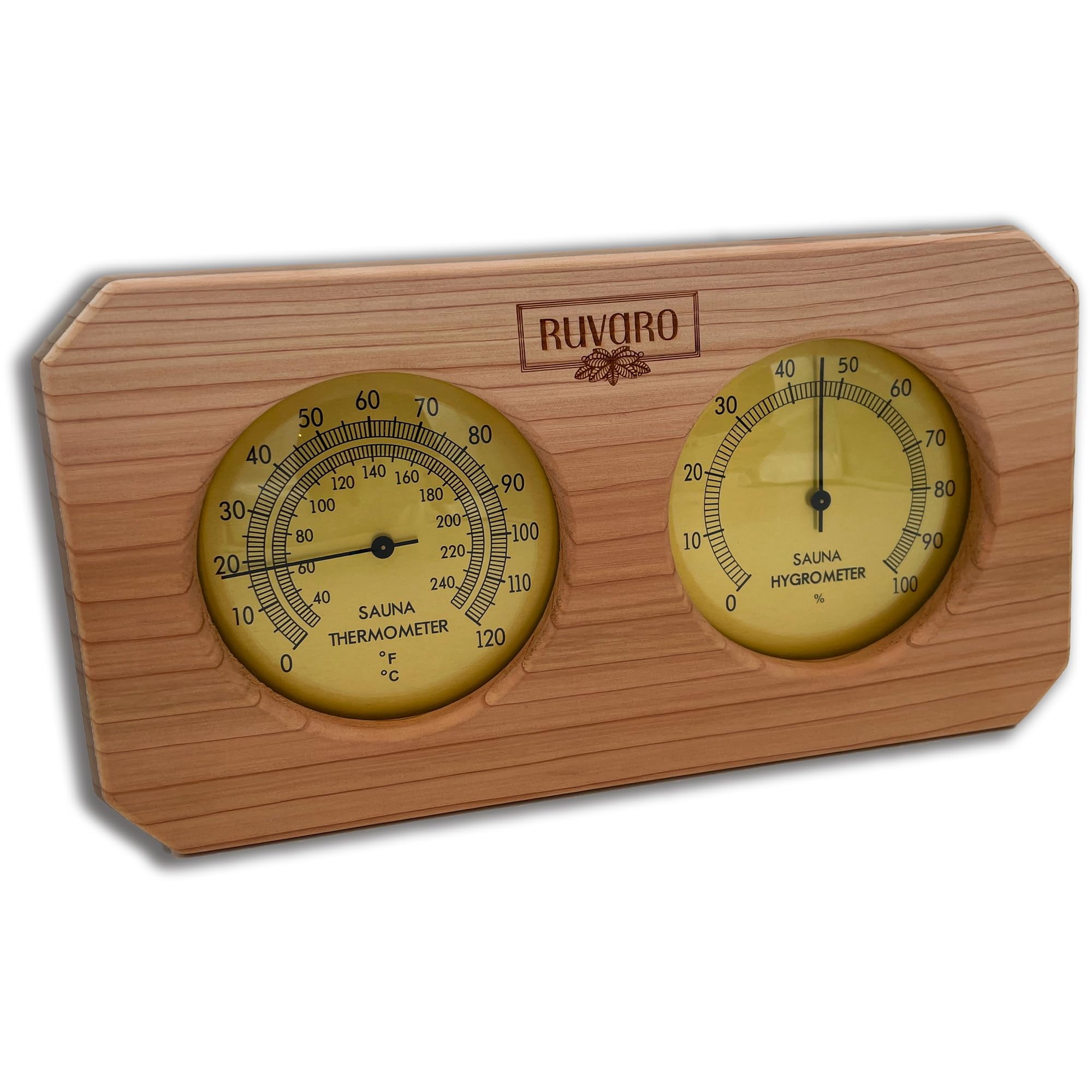 RUVARO Sauna Thermometer and Hygrometer 2-in-1 - Analog Temperature ...
