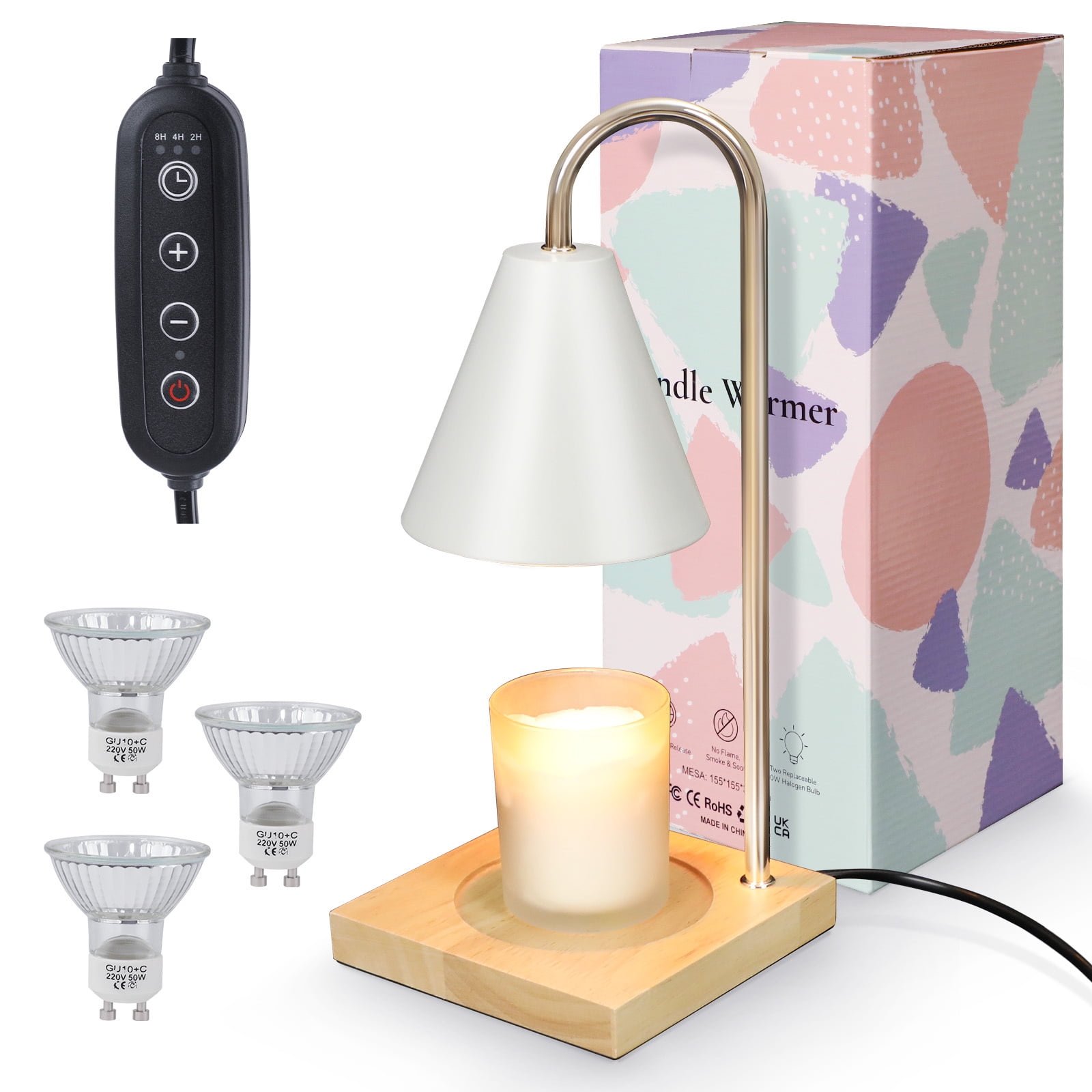 RUXAN Candle Warmer Lamp with Dimmer Timer- for Jar Candles, Wax , Home ...