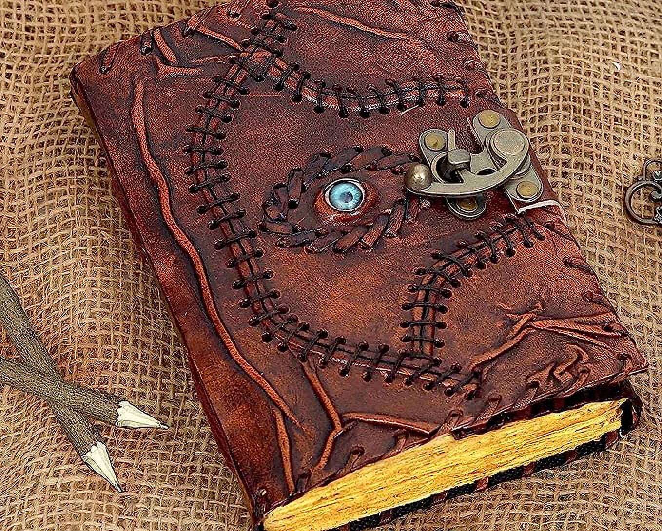 RUZIOON Hocus Pocus Spell Book: Vintage Leather Journal with Lock ...