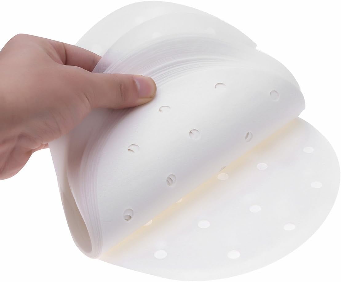 RUseeN 100 Pcs Dumpling Paper Bamboo Steamer Paper, Parchment Paper For ...