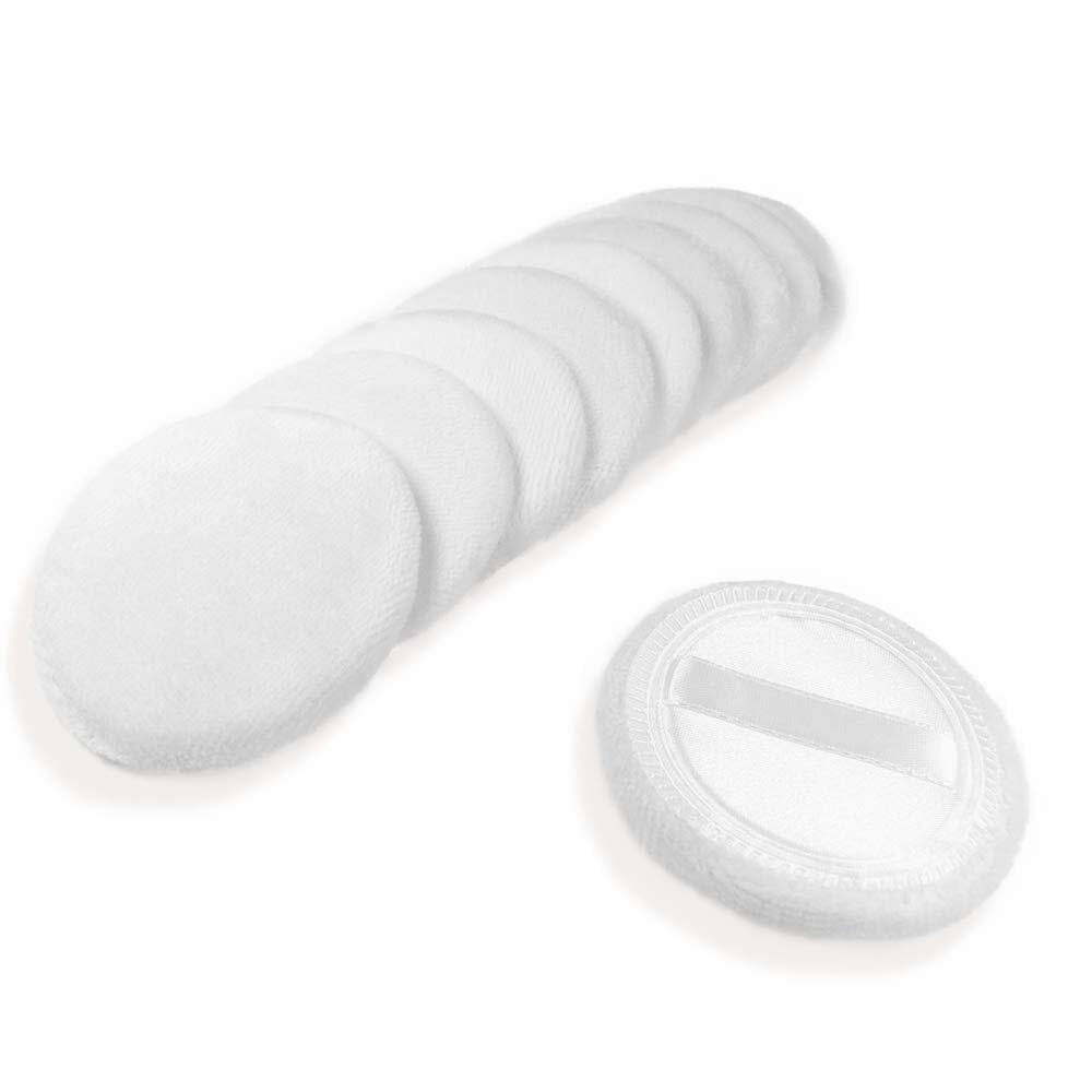 RUseeN 10pcs Powder Puff, Applicator Cotton Round Makeup Powder Sponge ...