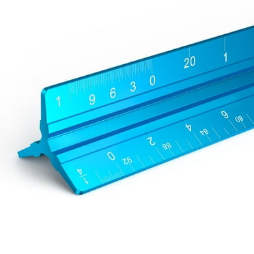 LHCER Architectural Ruler, Metal Triangular Rulers 12in For ...