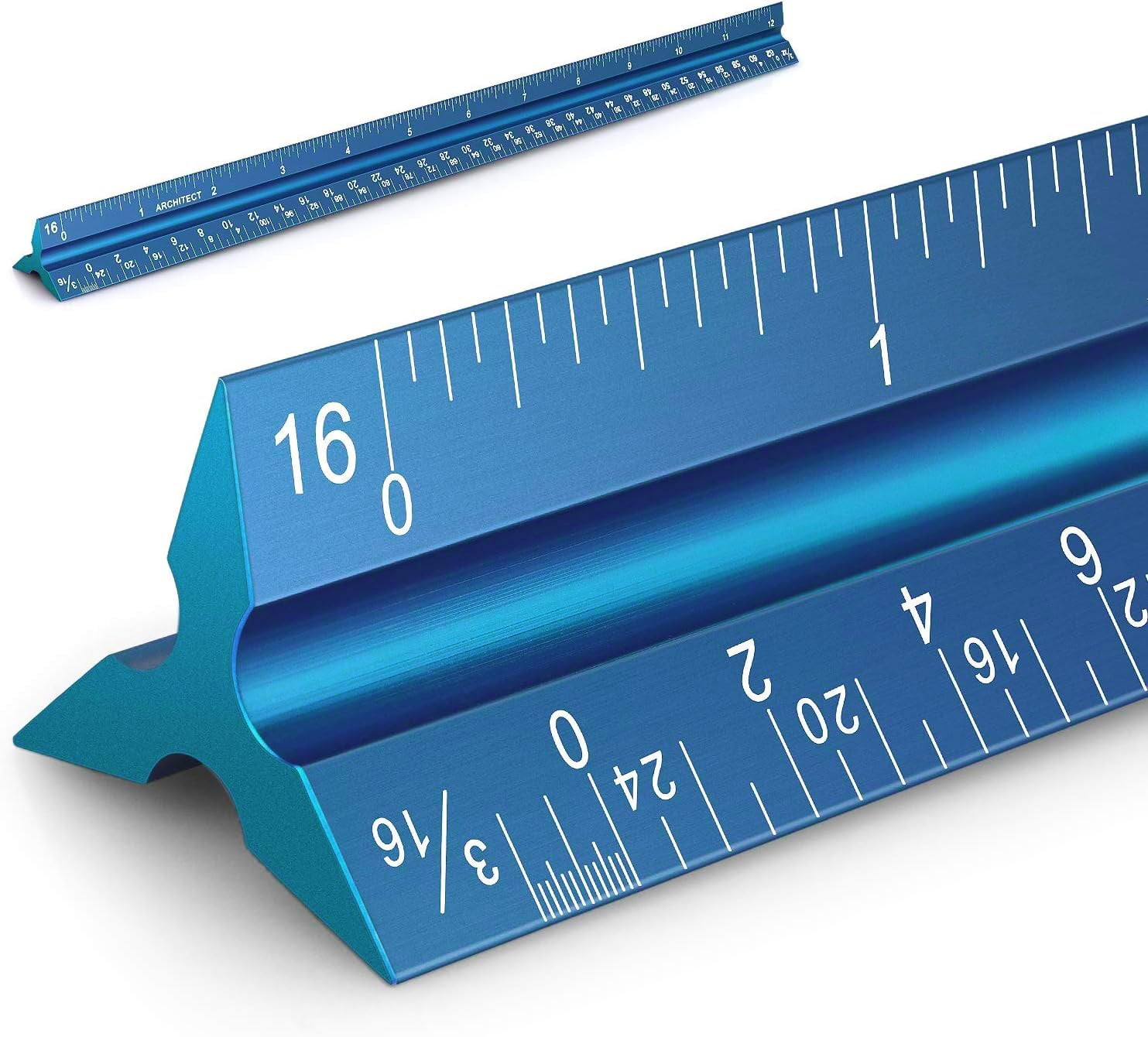 RUseeN 12” Architectural Scale Ruler, Imperial Aluminum Alloy Metal ...