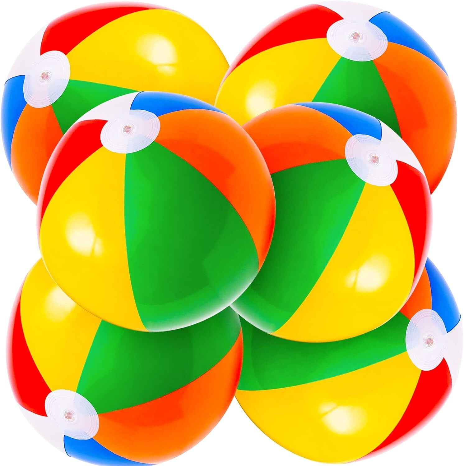 RUseeN 12" Beach Balls,14 Pack Inflatable Beach Balls for Kids, Beach ...