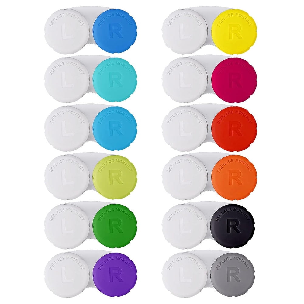 RUseeN 12 PCS Contact Lens Case Contact Lens Holder Box Soak Storage ...