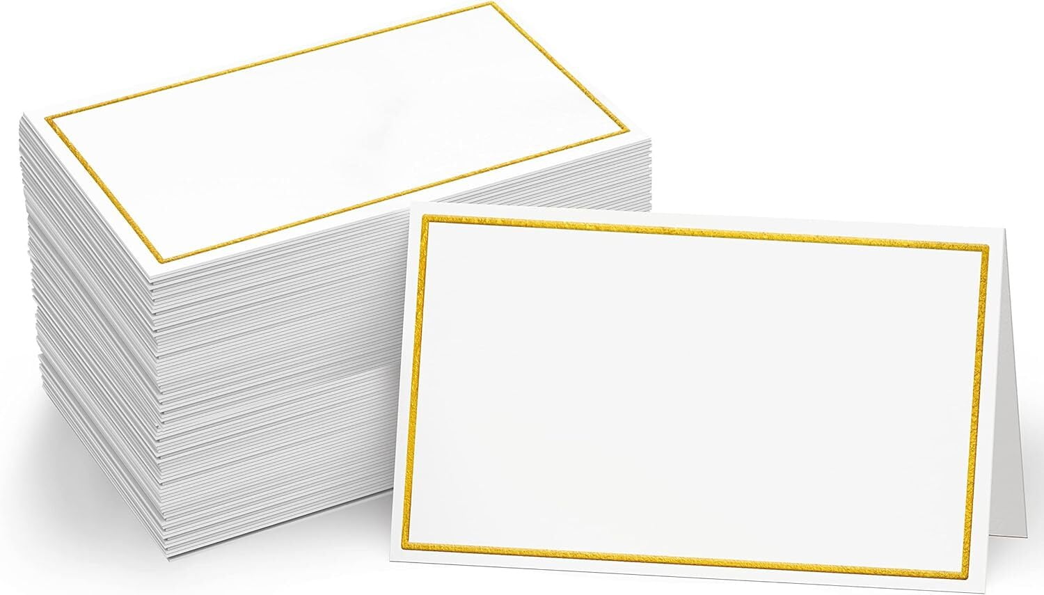 RUseeN 120 Pack Premium Place Cards, Small Table Cards with Gold Foil ...