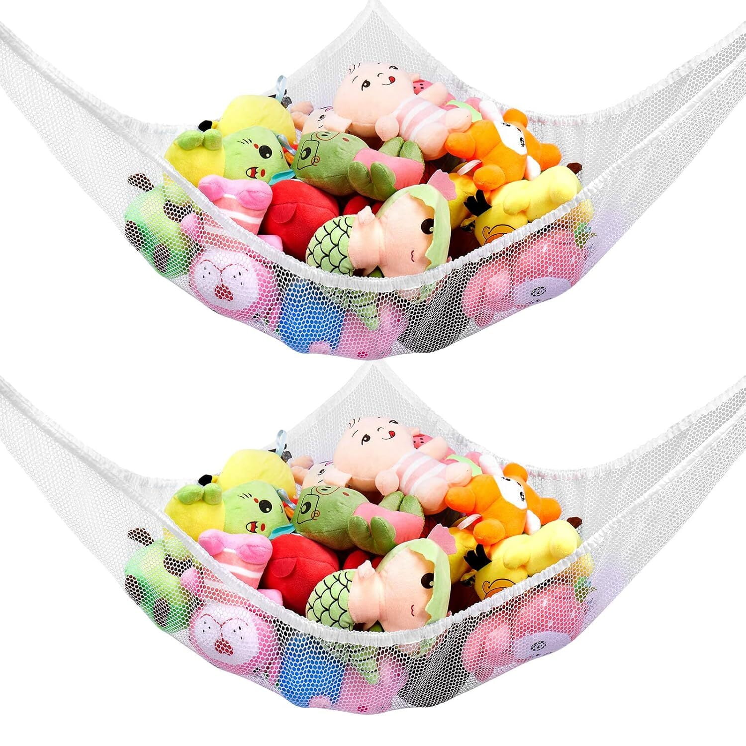 RUseeN 2 Pcs Stuffed Animal Net or Hammock - Stuffed Animal Storage ...
