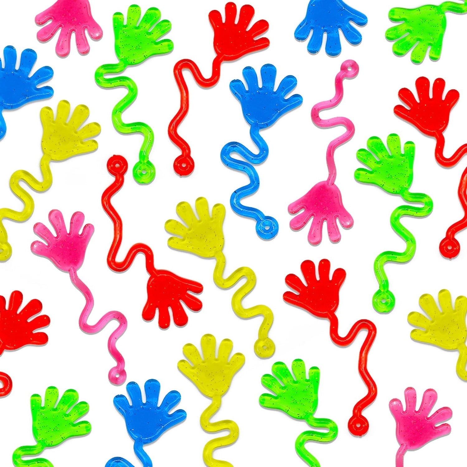 RUseeN 24PCS Colorful Hands, Sticky Fingers Bulk Stretchy Hands Toys ...
