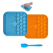 Licking Mat for Dogs & Cats 2 Pack with Suction Cups,Dog Peanut Butter Lick Pads for Boredom ...