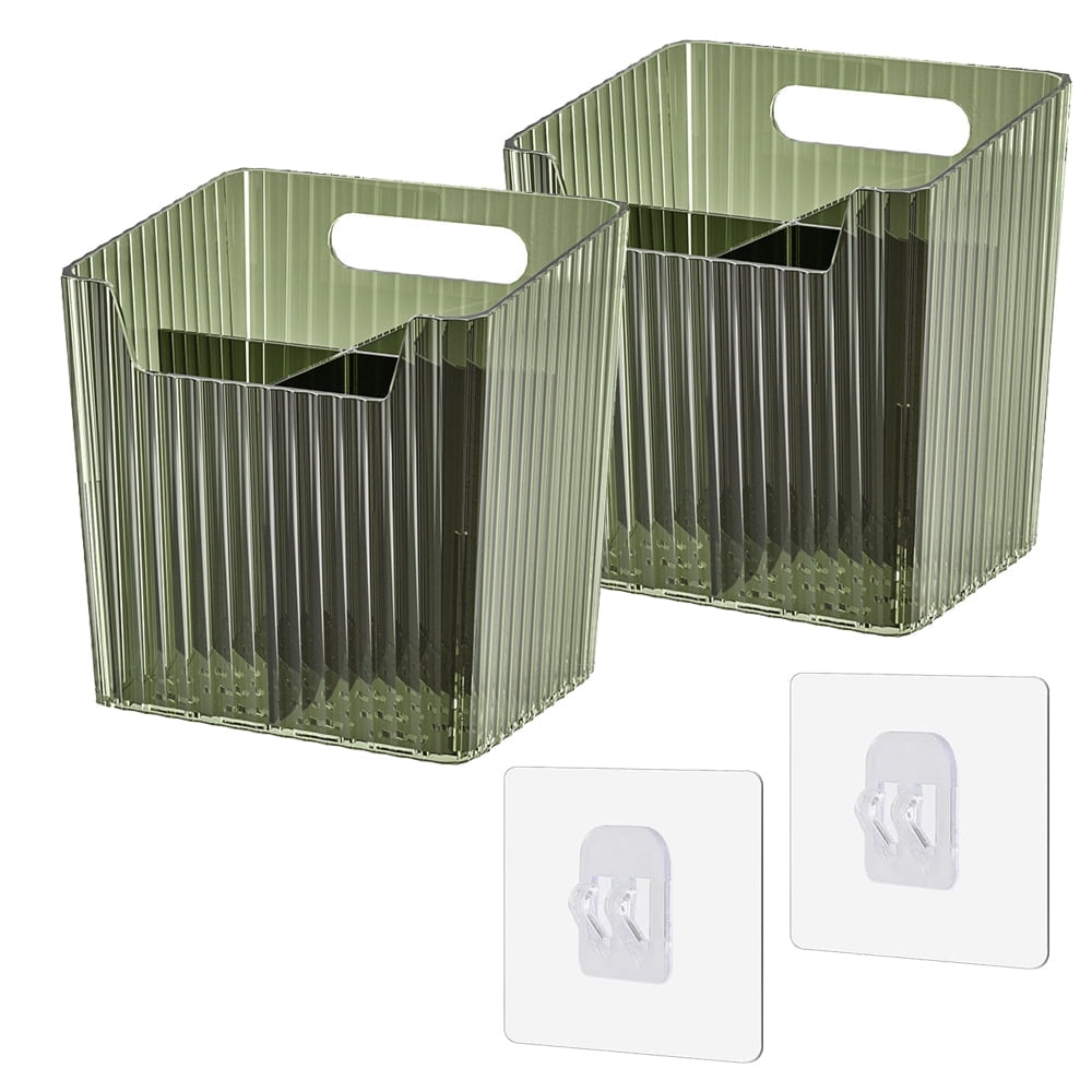 RUseeN 2Pcs Storage Organizer Bins, Wall Mounted Storage Bins with ...