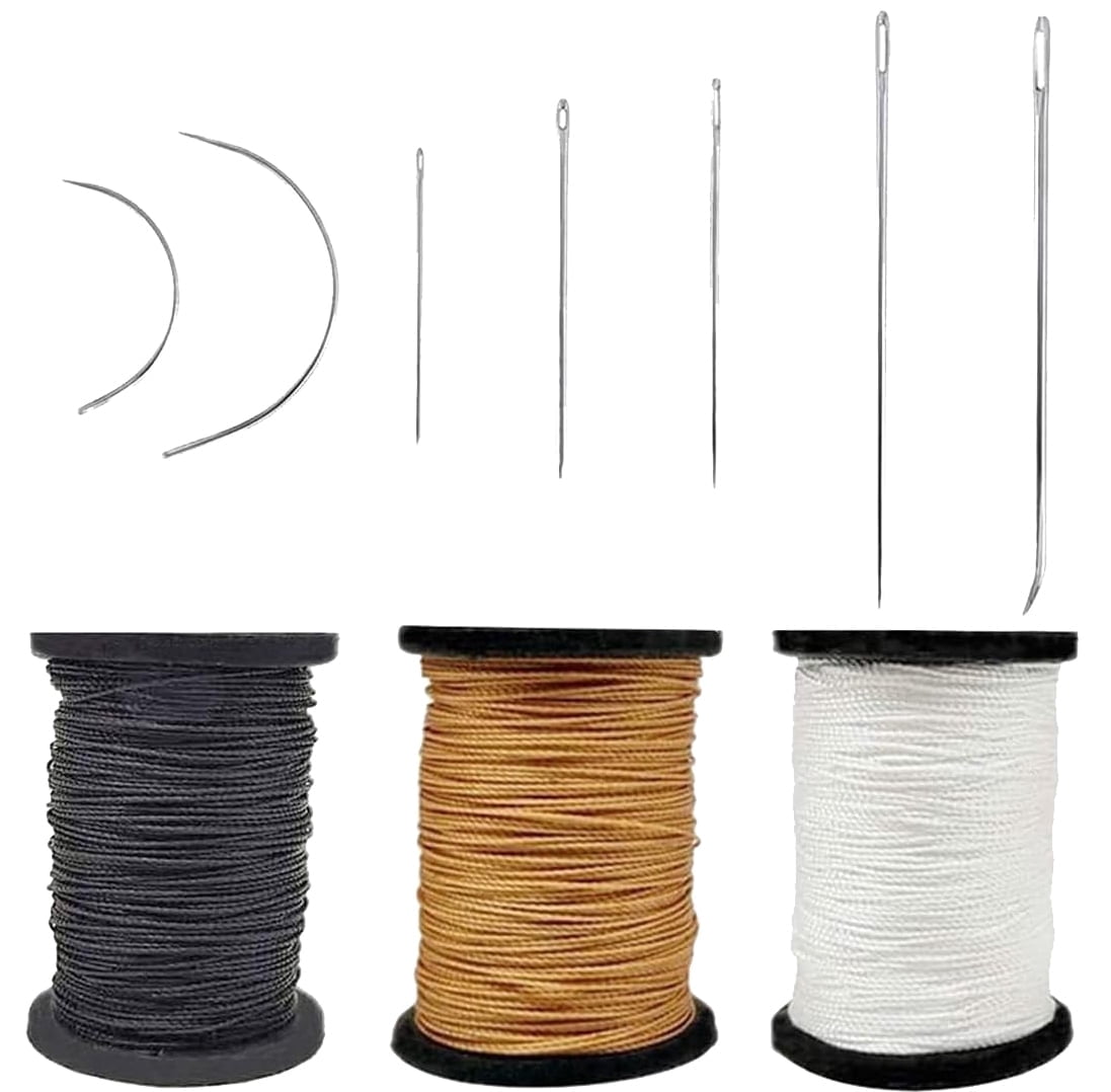RUseeN 3-Spool Nylon Thread Sewing Kit, 55 Yards Each, Heavy Duty ...