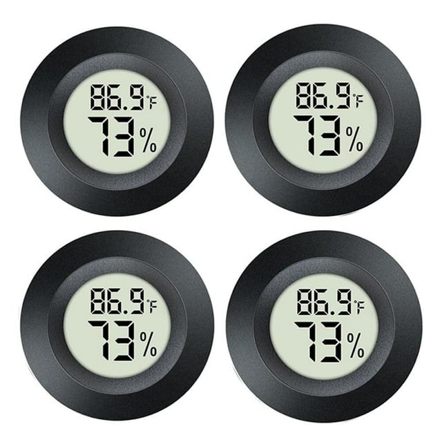 RUseeN 4 Pack Mini Digital Hygrometer Thermometer Gauge, Indoor Outdoor ...
