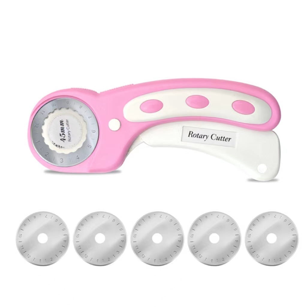 RUseeN 45mm Rotary Cutter with 5pcs Extra Blades, Ergonomic Handle ...