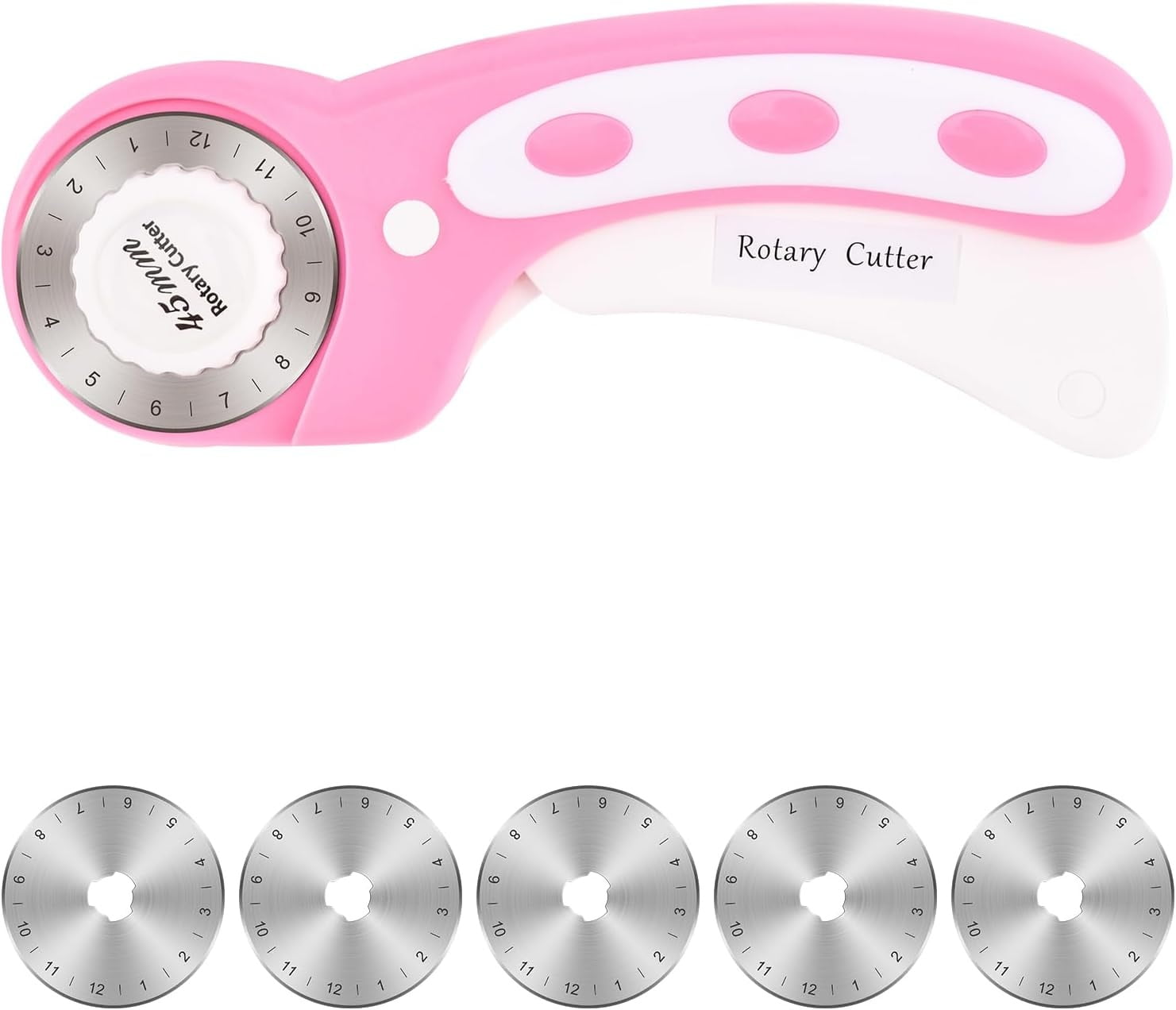 RUseeN 45mm Rotary Cutter for Fabric Safety Lock Ergonomic Classic ...